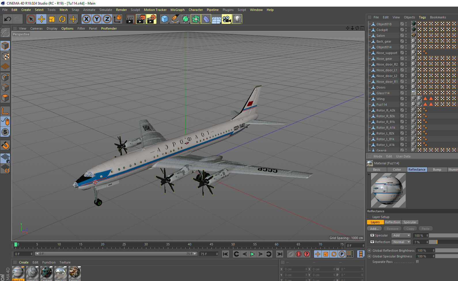 Tupolev Tu-114 3D Model by citizensnip