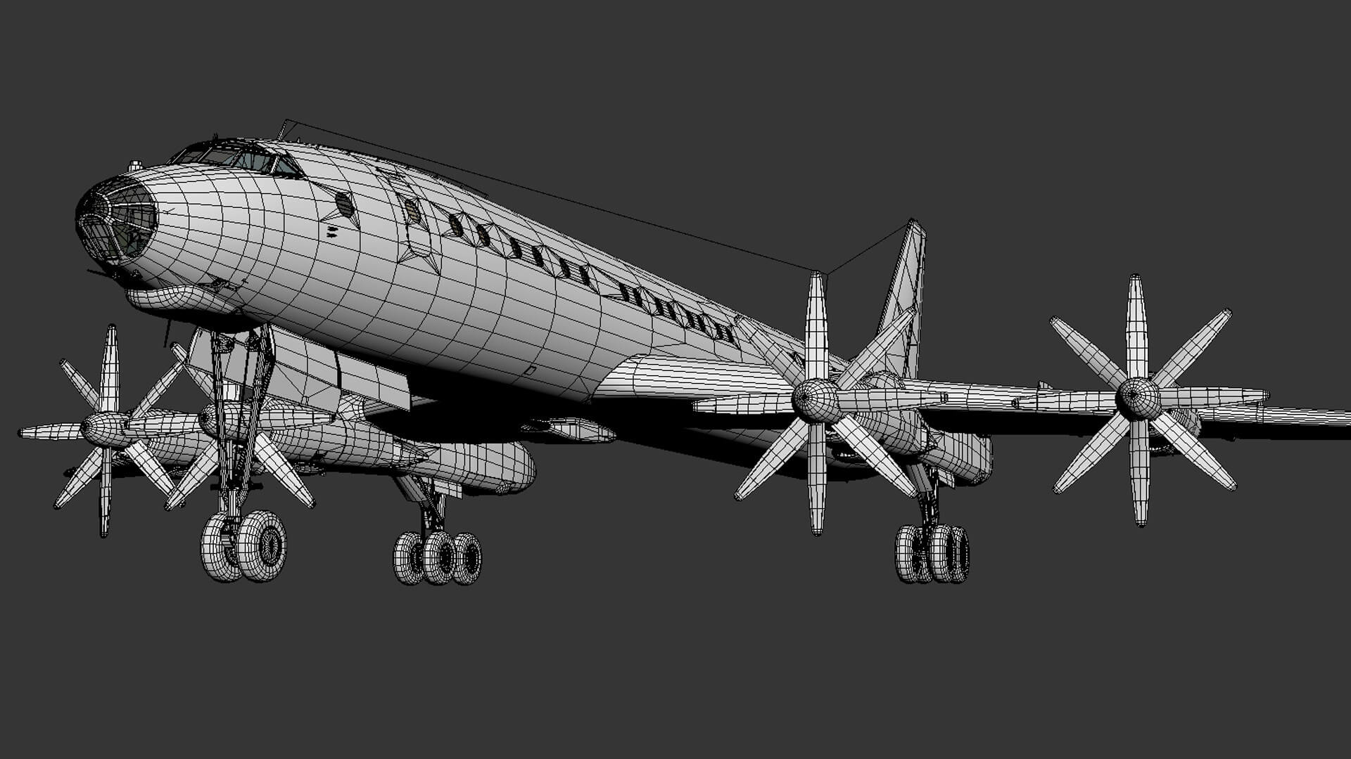 Tupolev Tu-114 3D Model by citizensnip