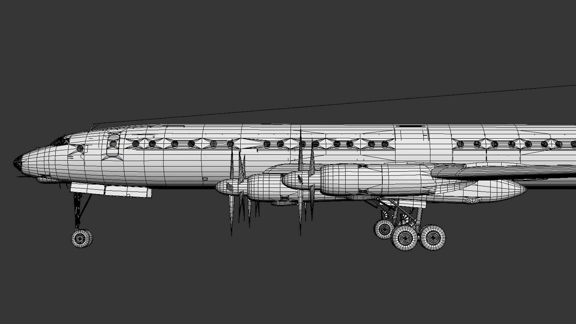 Tupolev Tu-114 3D Model by citizensnip