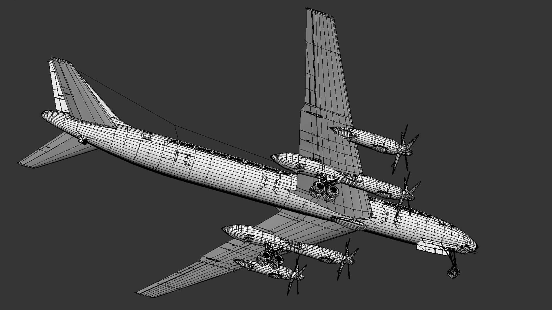 Tupolev Tu-114 3D Model by citizensnip