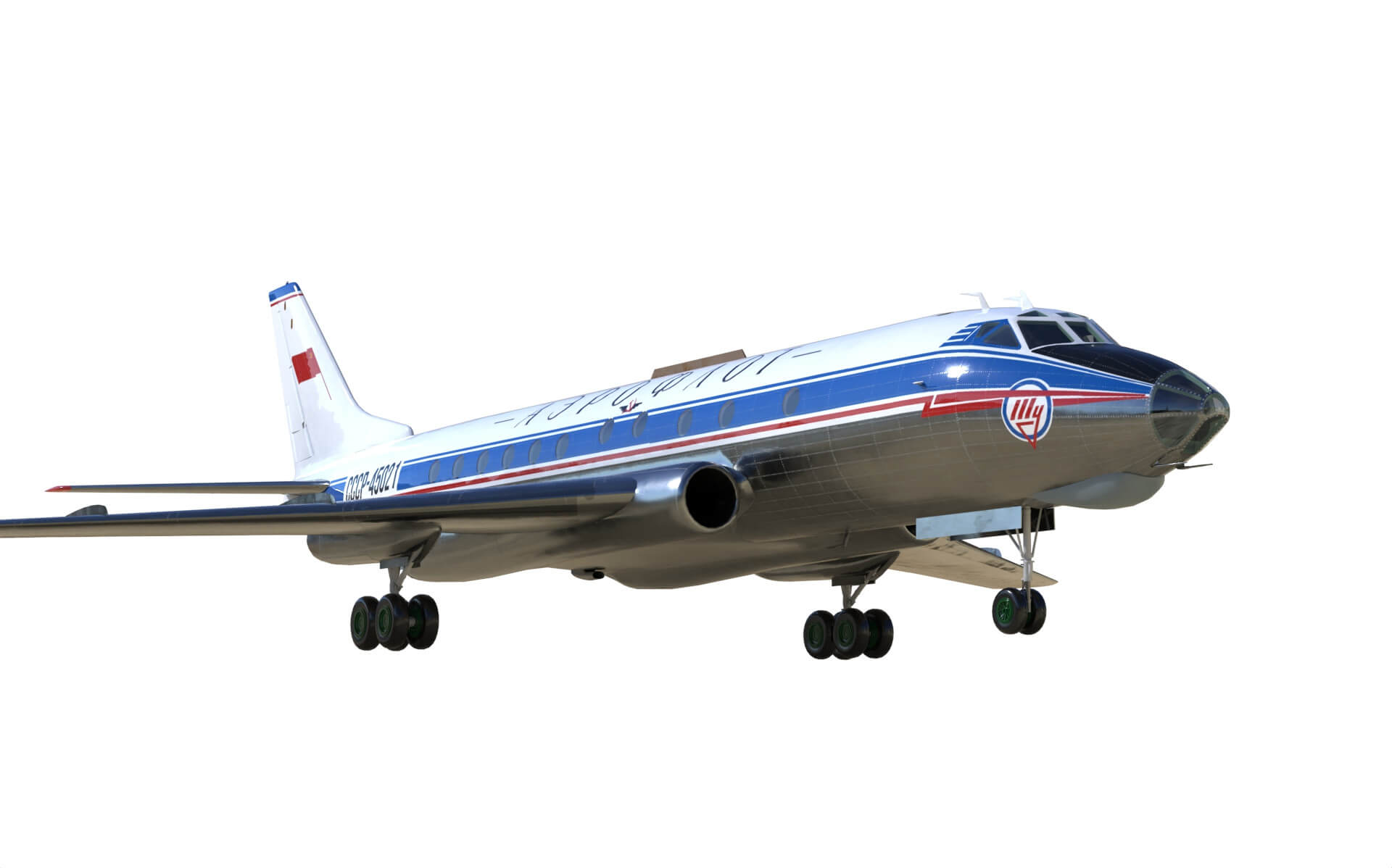 Tupolev TU-124 Airliner 3D Model by citizensnip
