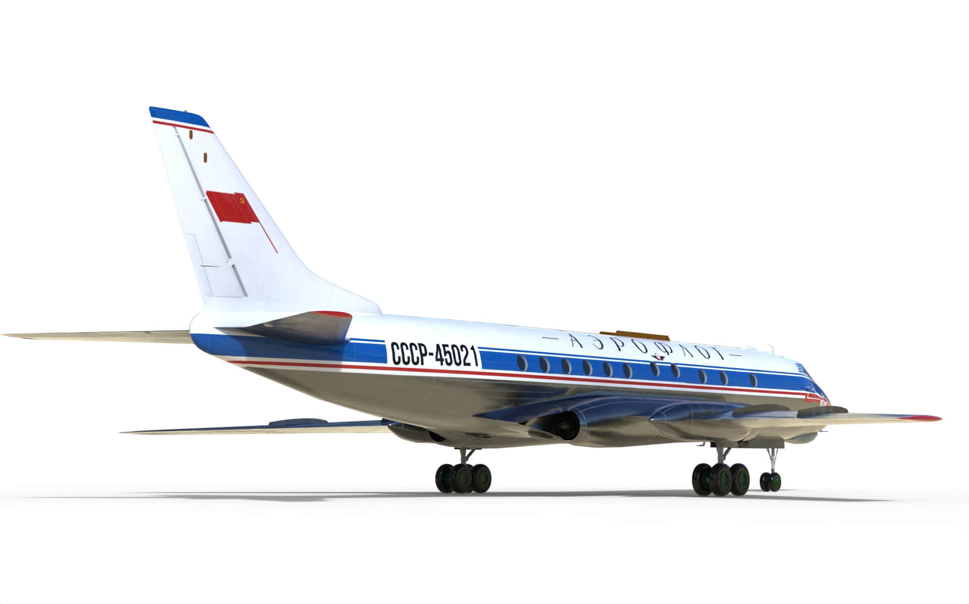 Tupolev TU-124 Airliner 3D Model by citizensnip