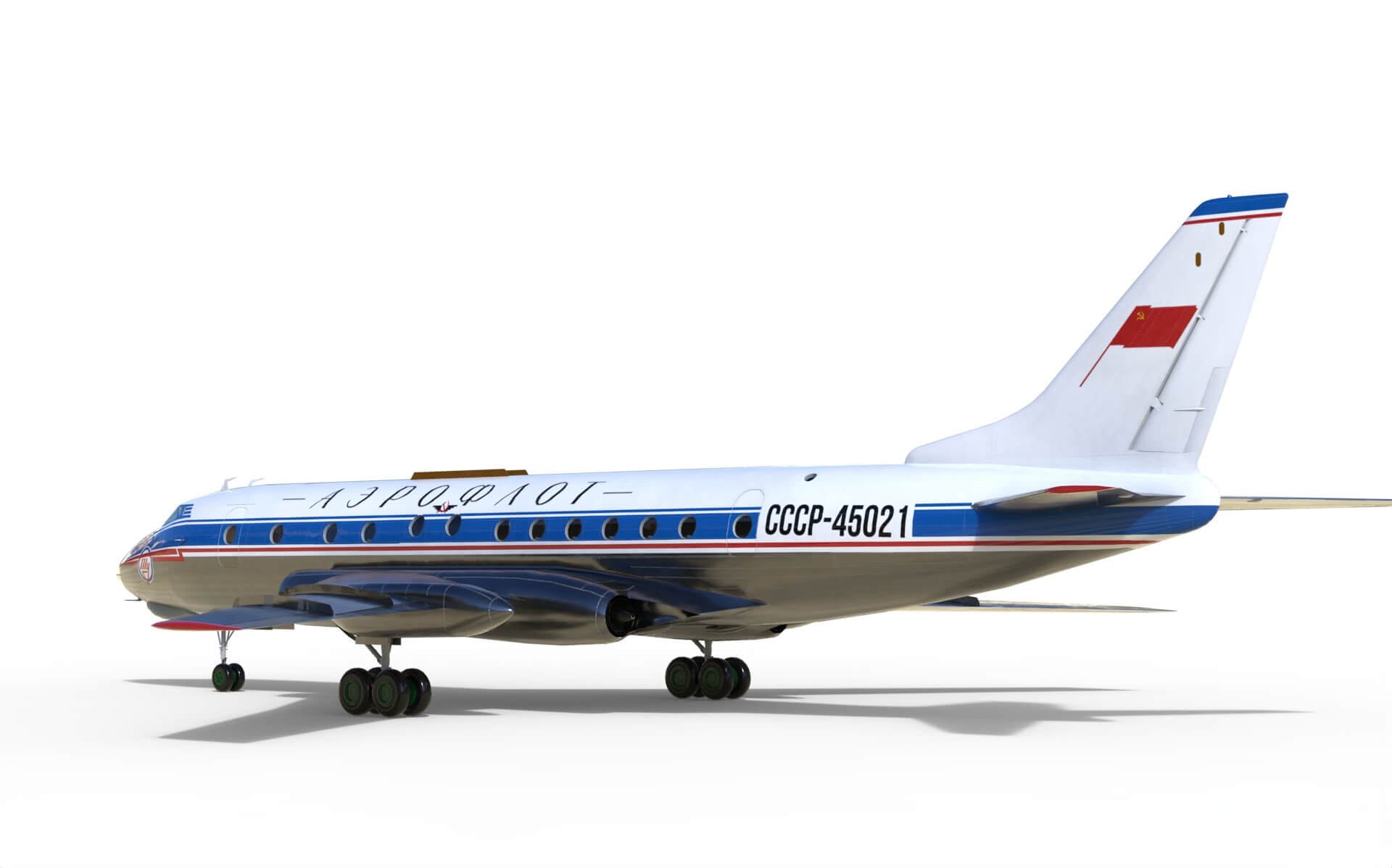 Tupolev TU-124 Airliner 3D Model by citizensnip