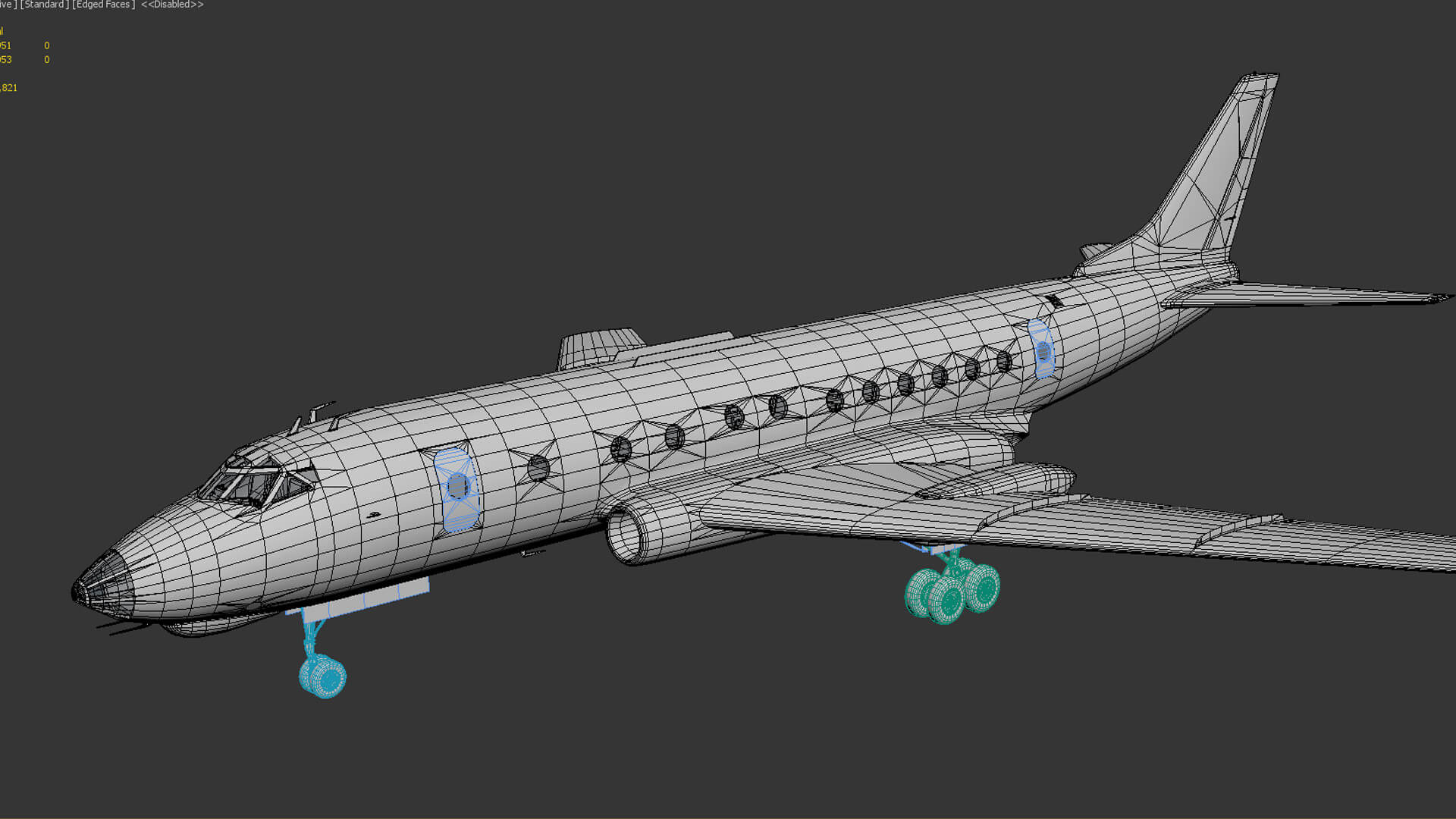 Tupolev TU-124 Airliner 3D Model by citizensnip