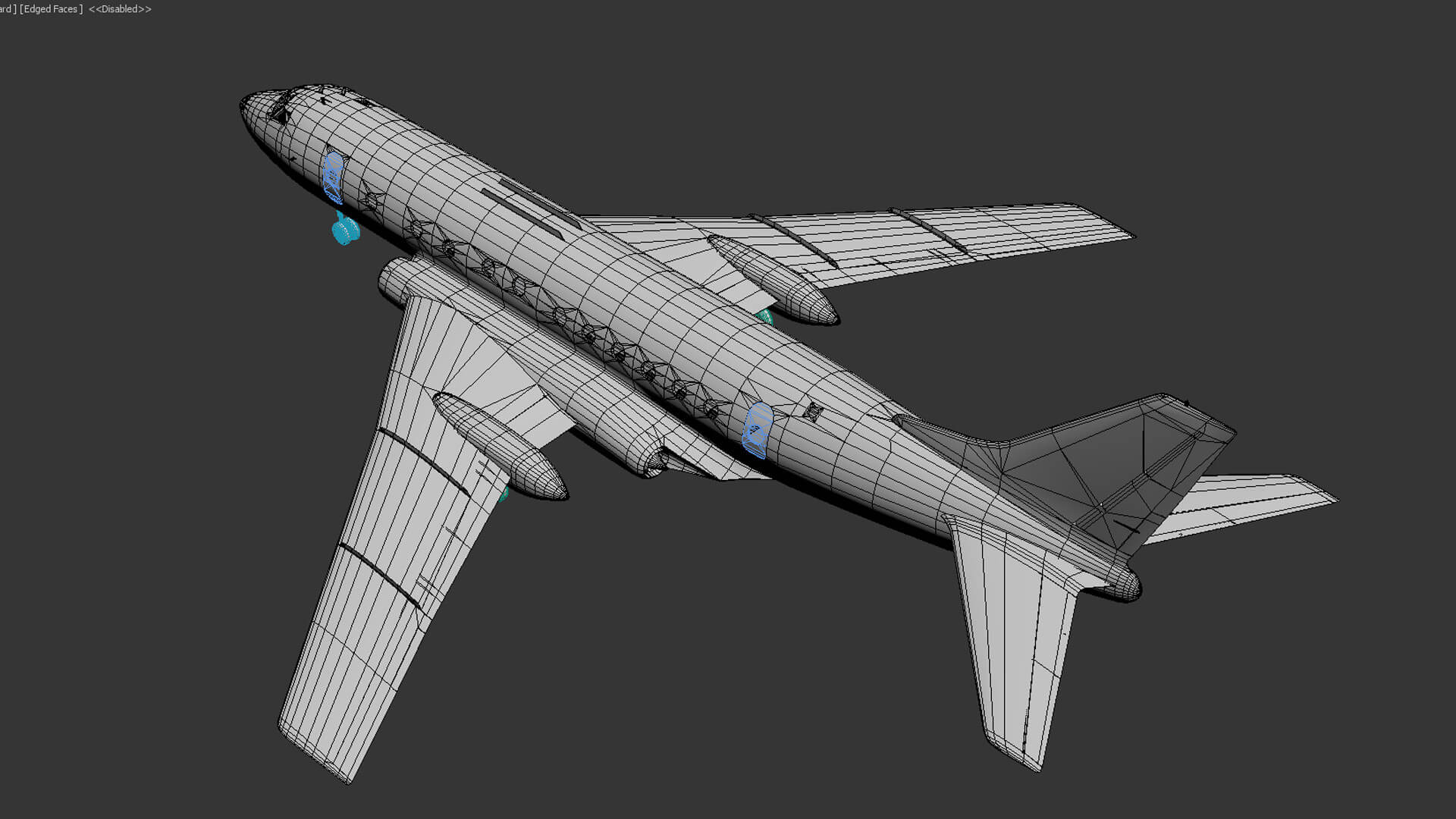 Tupolev TU-124 Airliner 3D Model by citizensnip
