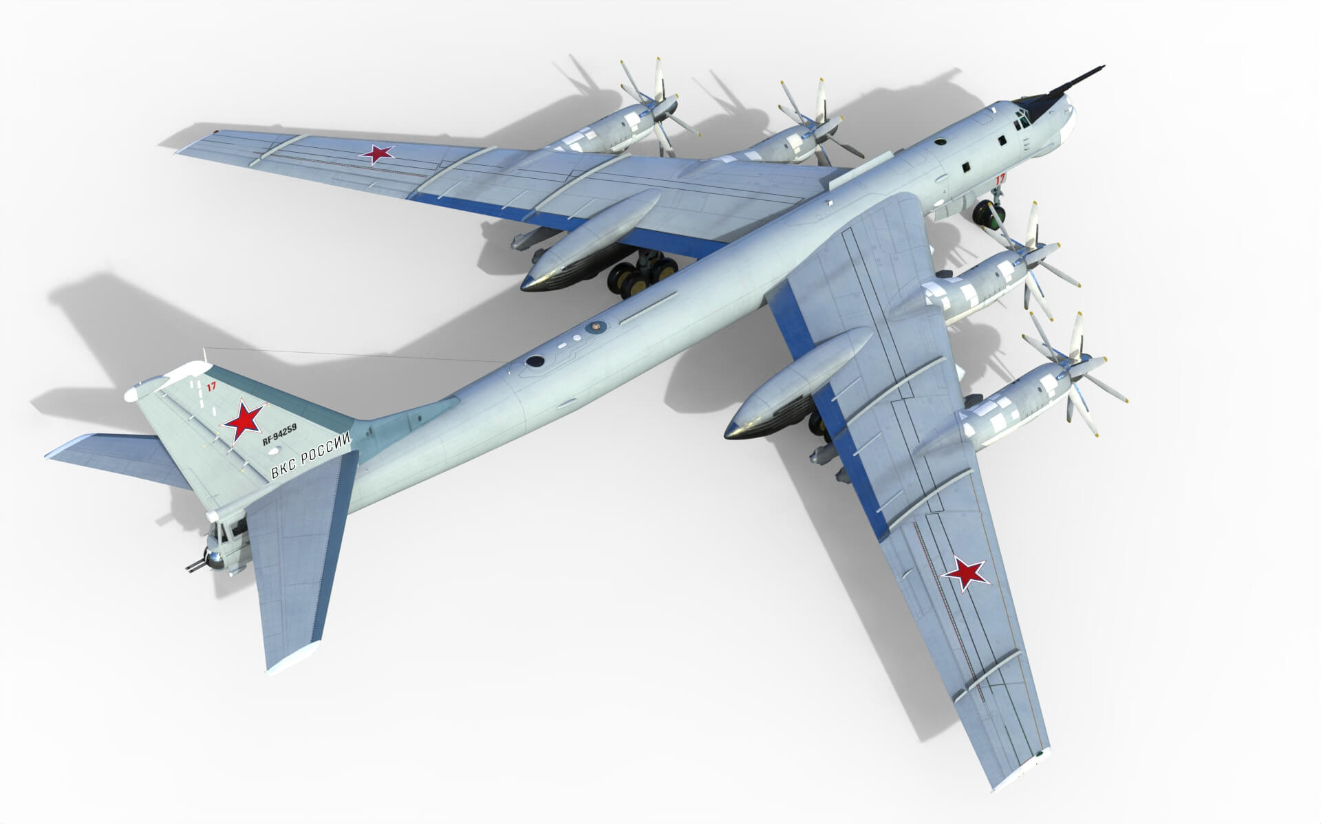 Tupolev TU-95 MS Bear 3D Model by citizensnip