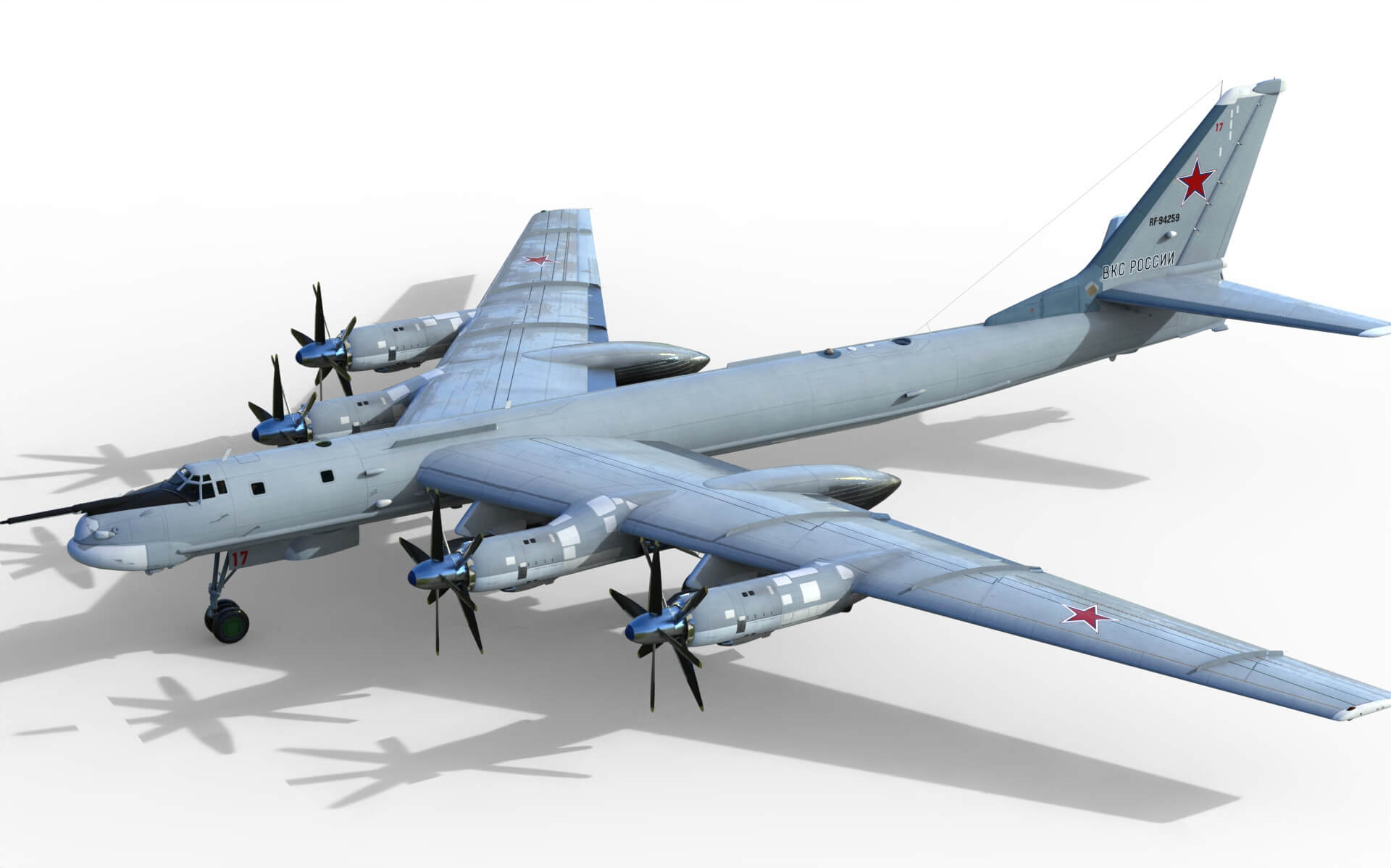 Tupolev TU-95 MS Bear 3D Model by citizensnip