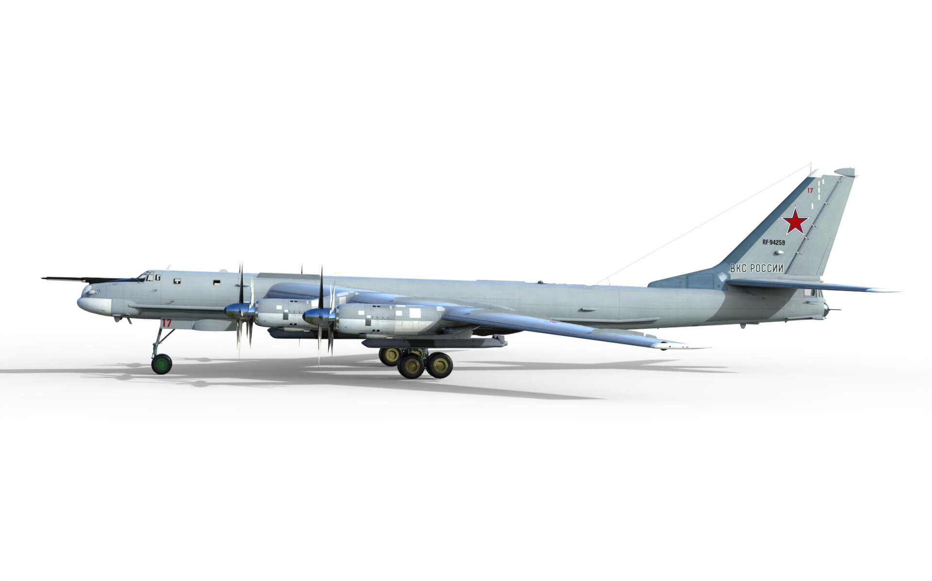 Tupolev TU-95 MS Bear 3D Model by citizensnip