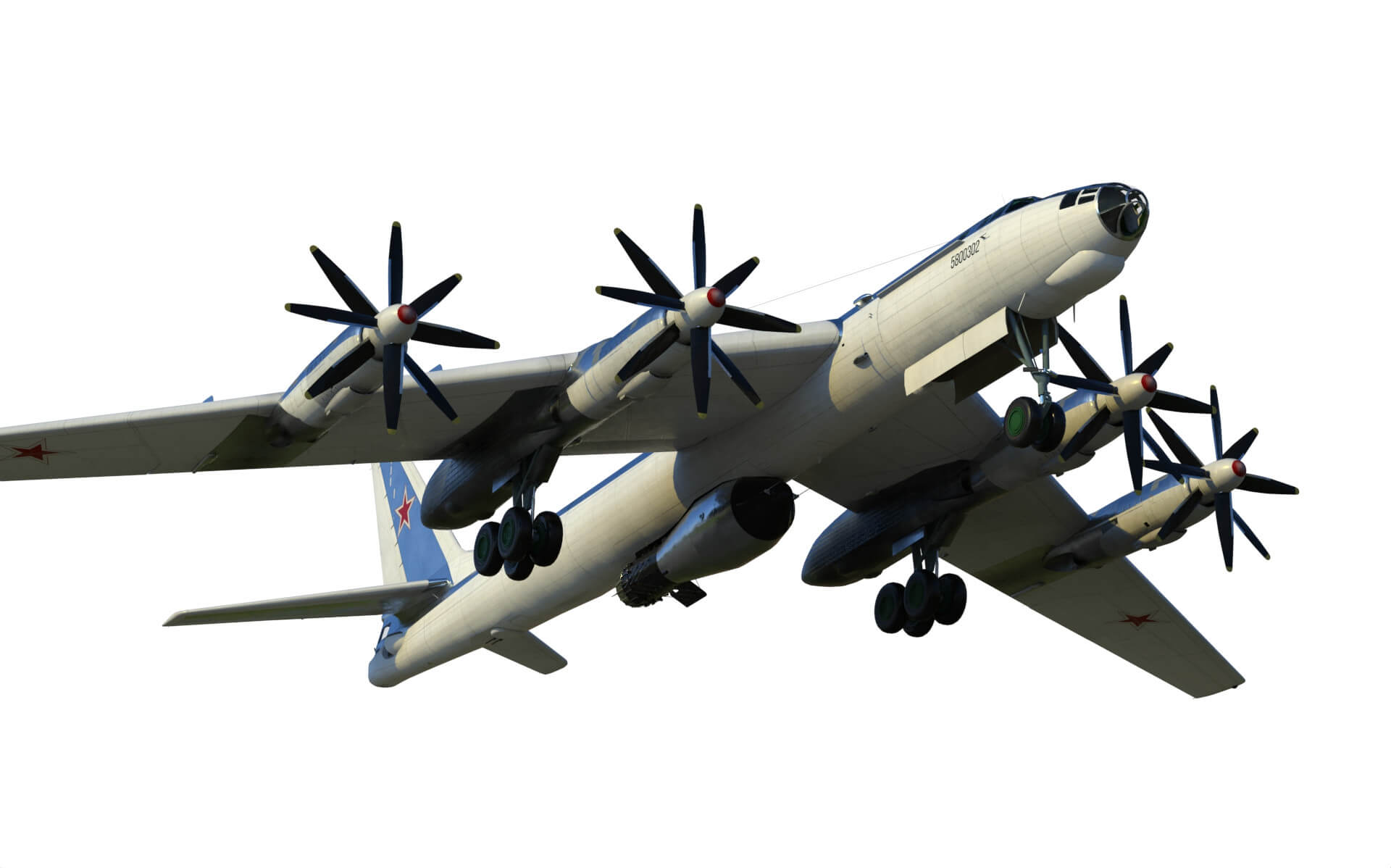 Tupolev TU-95 V Bear a Tsar Bomba 3D Model by citizensnip
