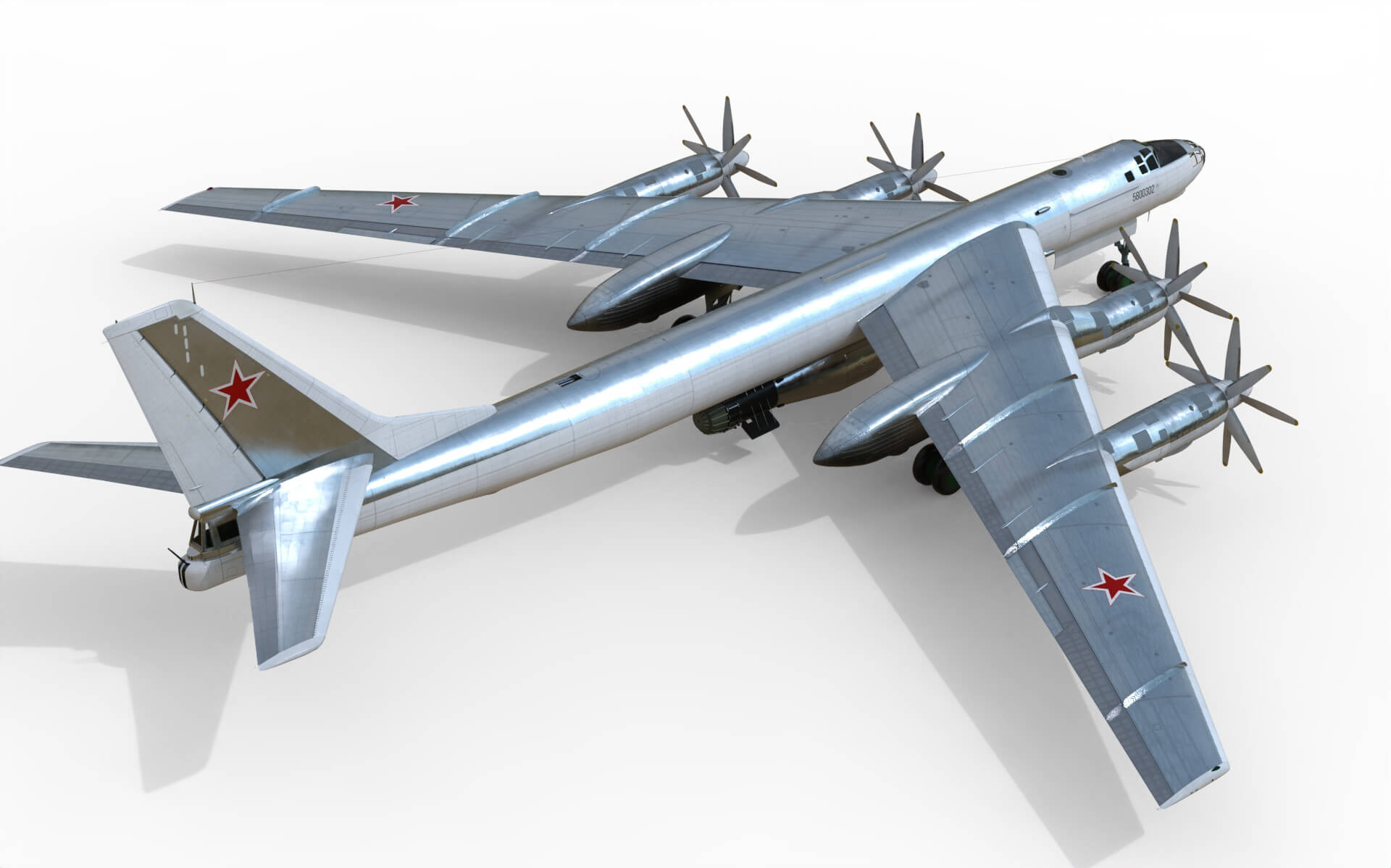 Tupolev TU-95 V Bear a Tsar Bomba 3D Model by citizensnip