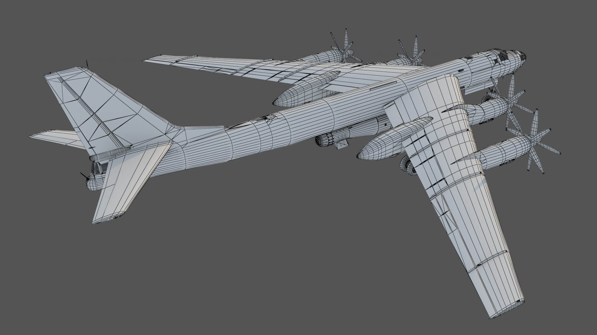 Tupolev TU-95 V Bear a Tsar Bomba 3D Model by citizensnip