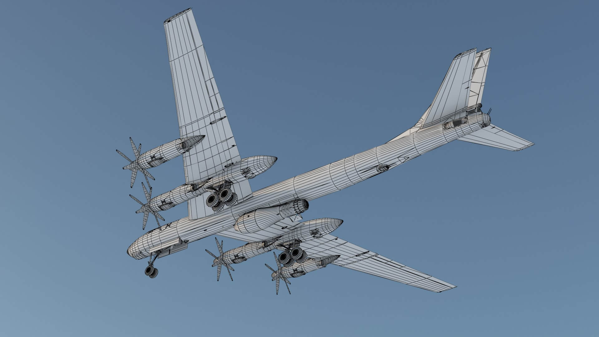 Tupolev TU-95 V Bear a Tsar Bomba 3D Model by citizensnip