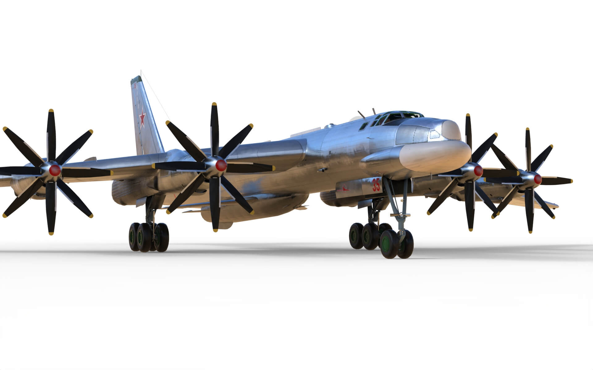 Tupolev Tu-95K Bear B Bomber 3D Model by citizensnip