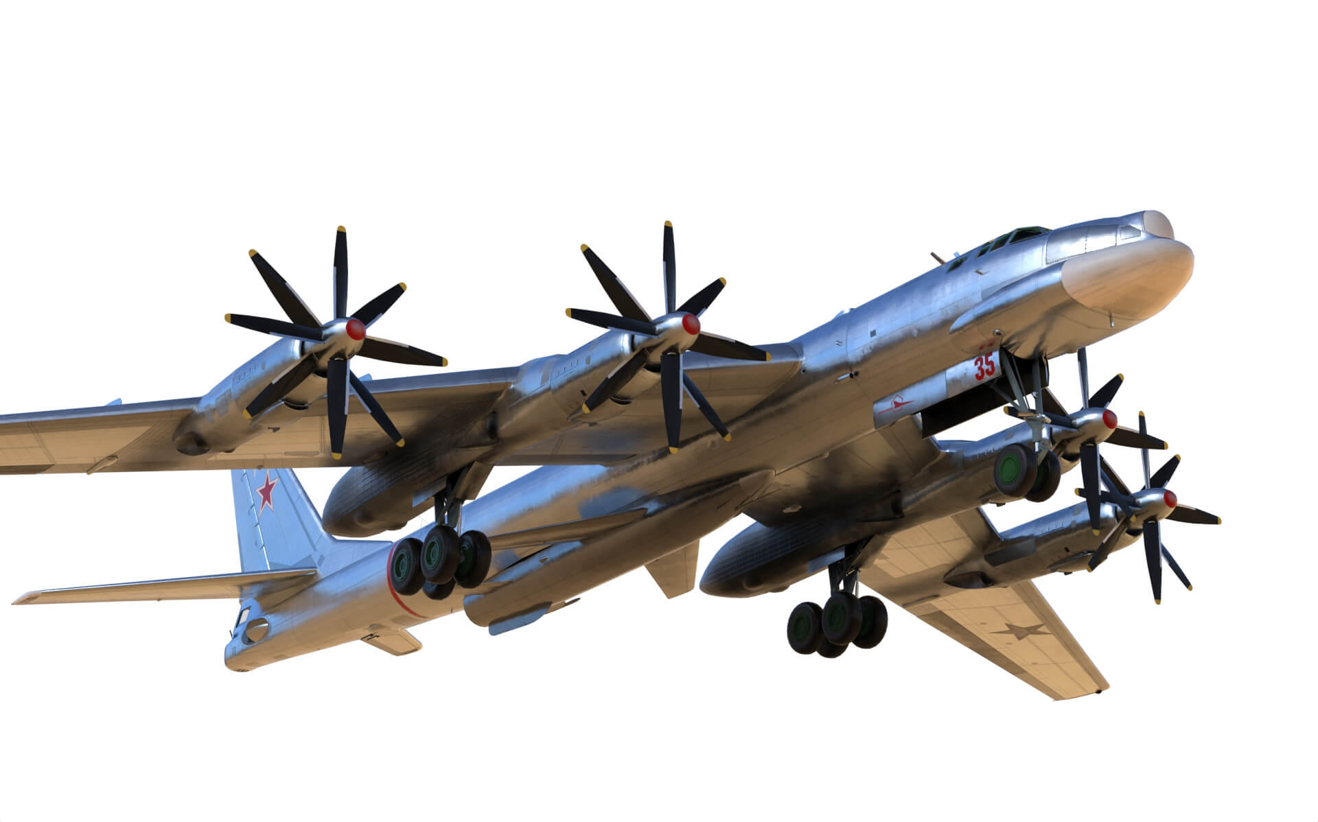 Tupolev Tu-95K Bear B Bomber 3D Model by citizensnip
