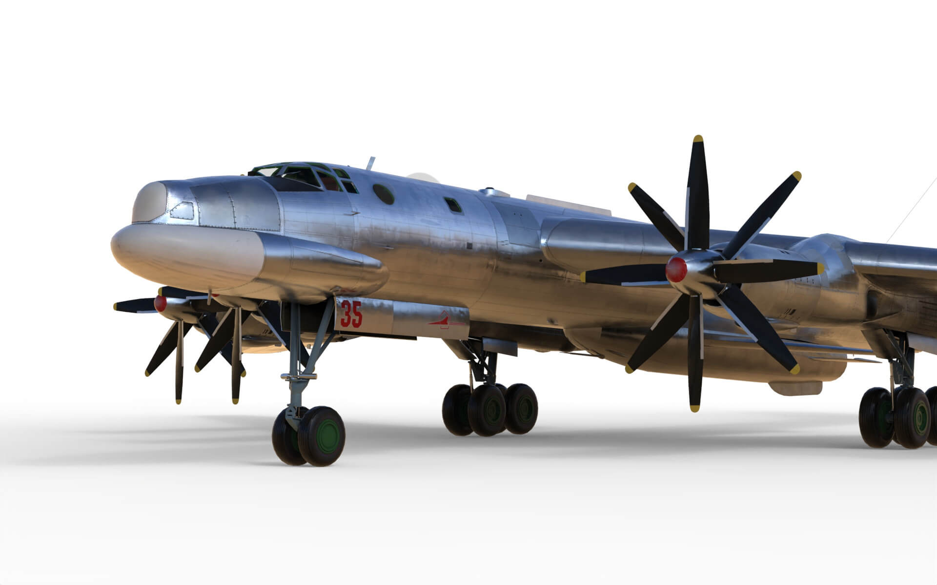 Tupolev Tu-95K Bear B Bomber 3D Model by citizensnip