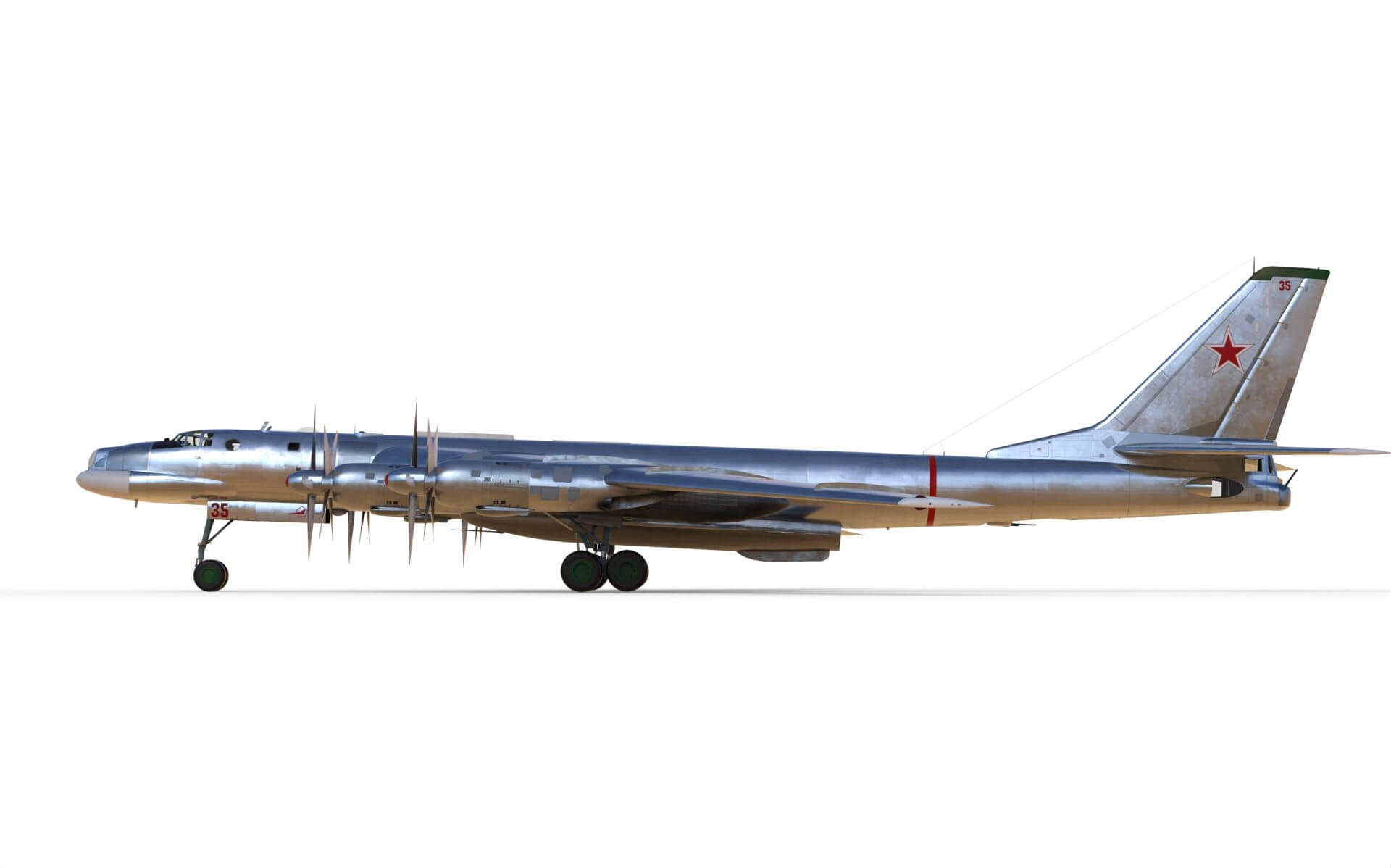 Tupolev Tu-95K Bear B Bomber 3D Model by citizensnip