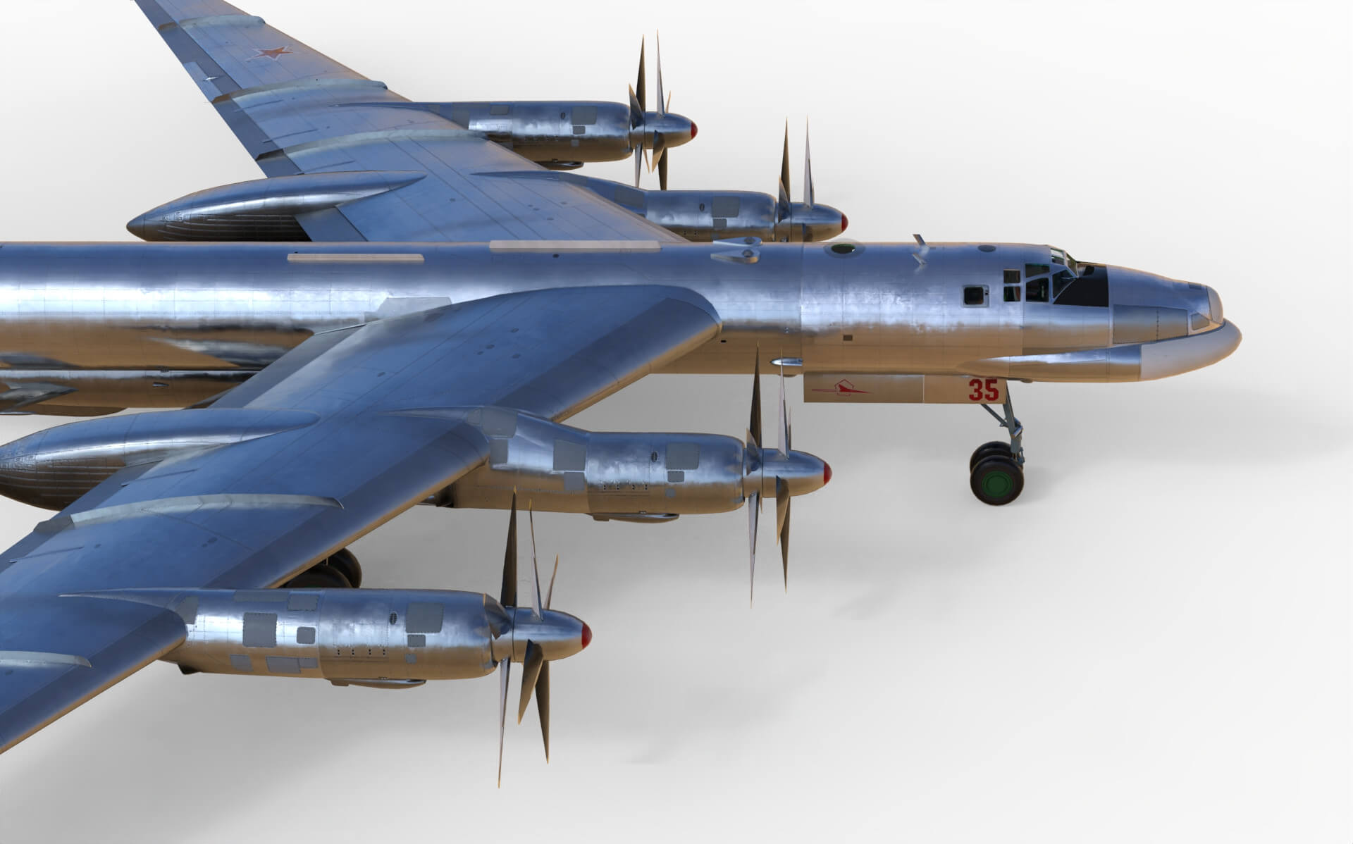 Tupolev Tu-95K Bear B Bomber 3D Model by citizensnip