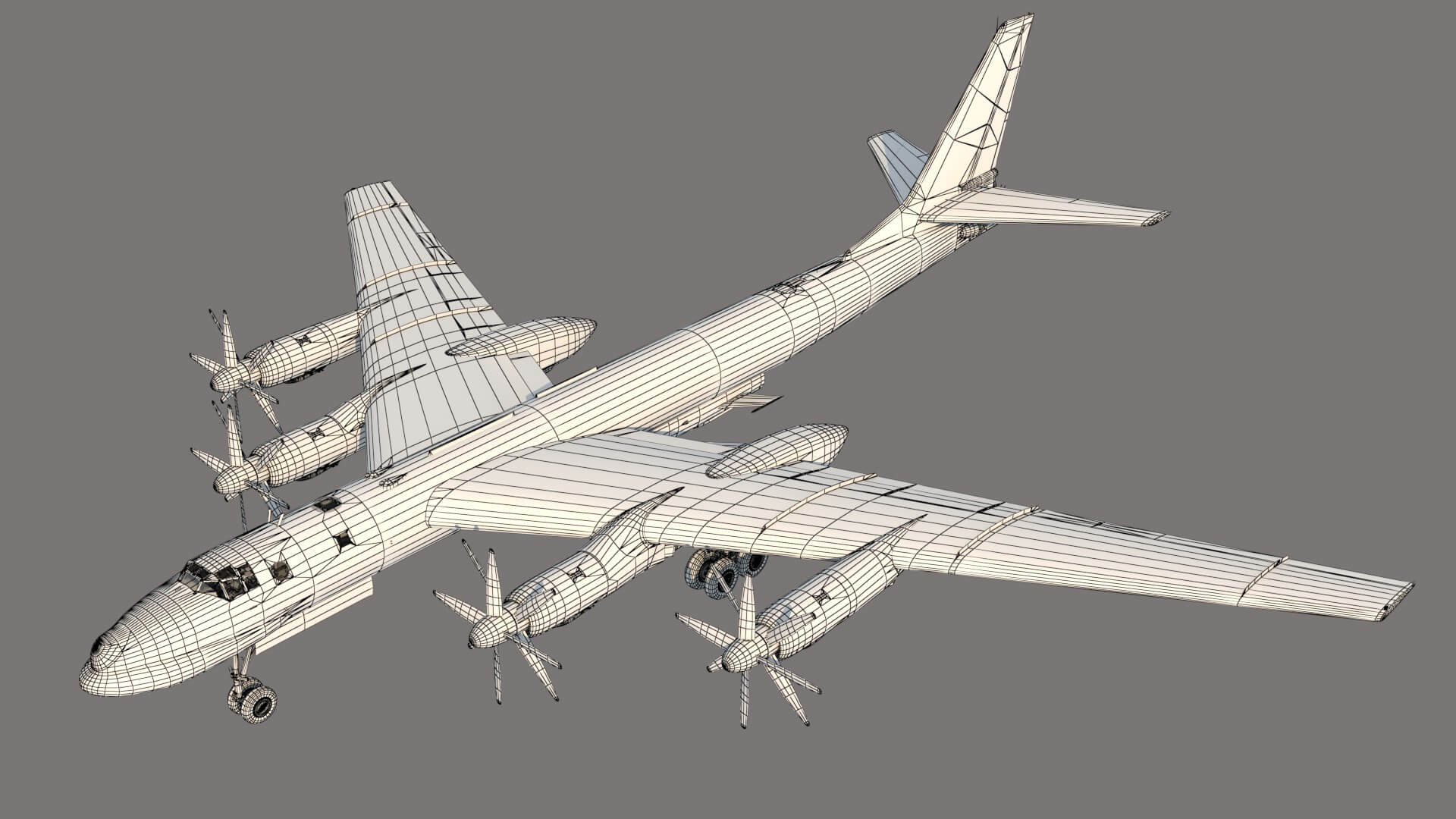 Tupolev Tu-95K Bear B Bomber 3D Model by citizensnip