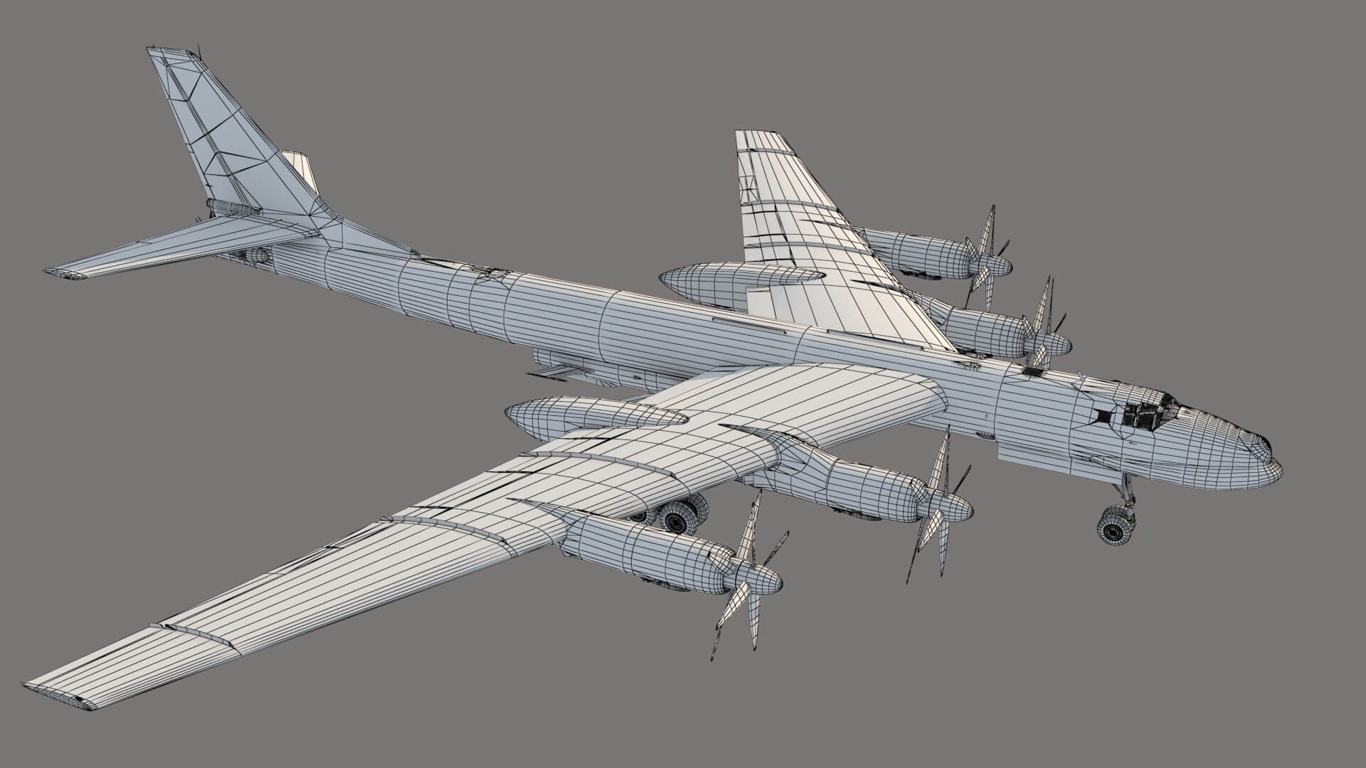 Tupolev Tu-95K Bear B Bomber 3D Model by citizensnip