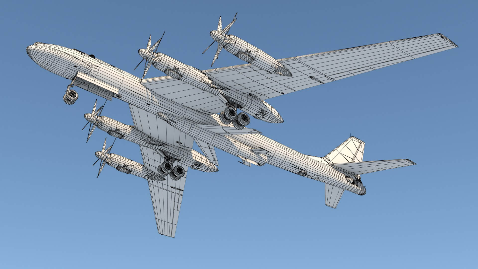 Tupolev Tu-95K Bear B Bomber 3D Model by citizensnip