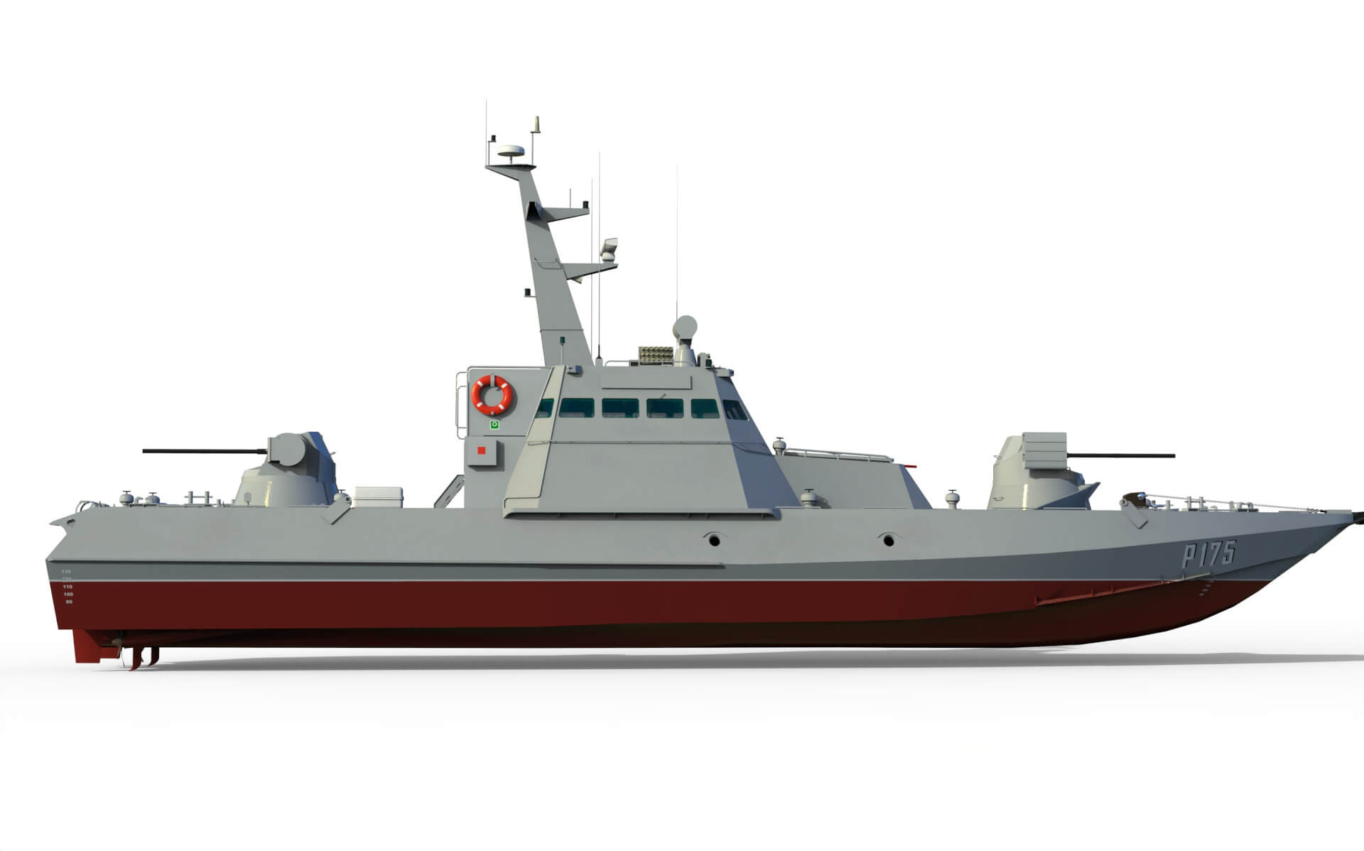 Ukrainian Gyurza-M Class Artillery Boat 58155 3D Model by citizensnip