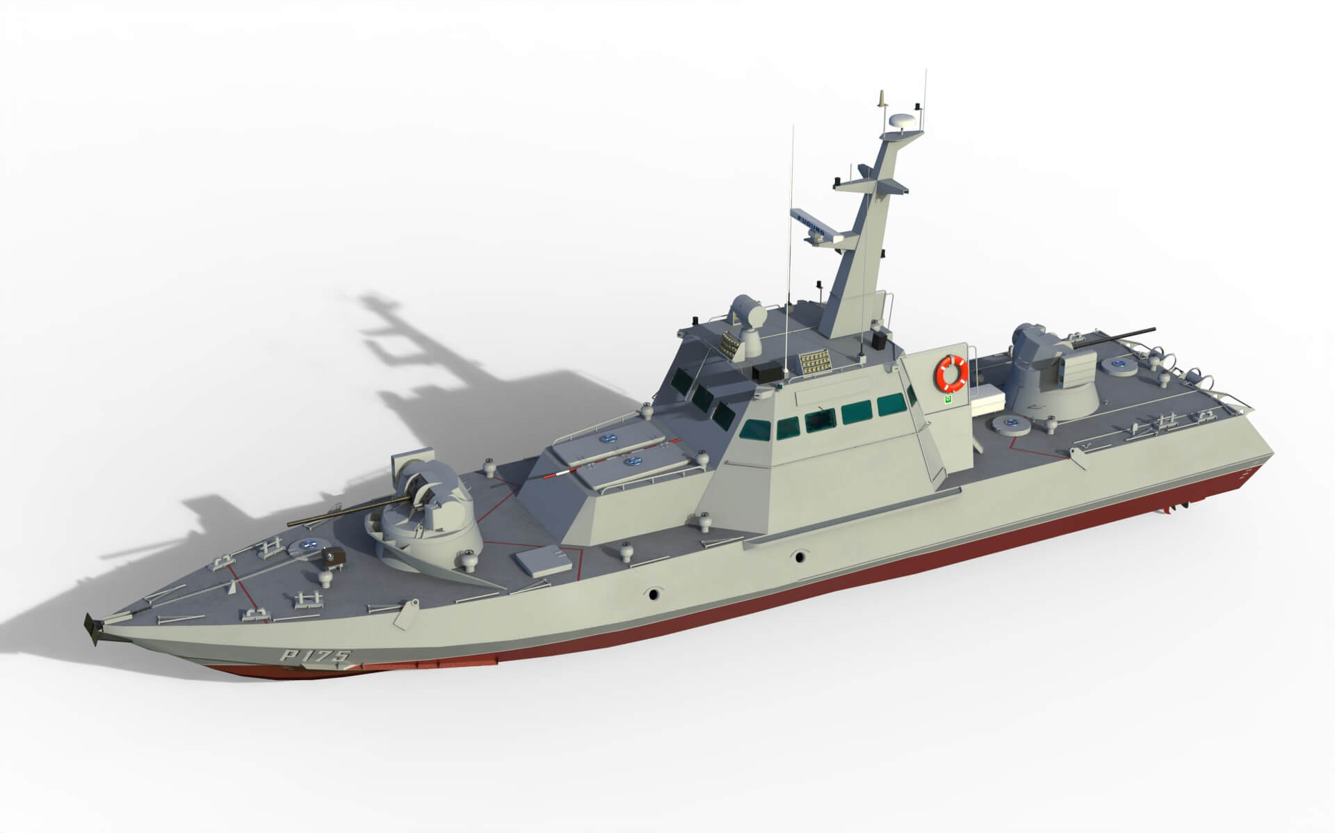 Ukrainian Gyurza-M Class Artillery Boat 58155 3D Model by citizensnip