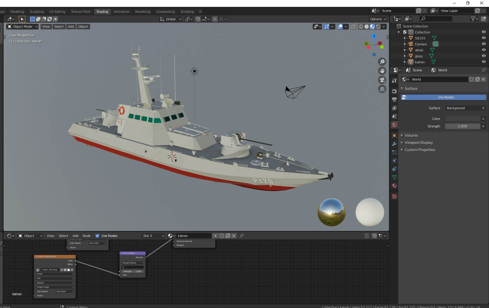 Ukrainian Gyurza-M Class Artillery Boat 58155 3D Model by citizensnip