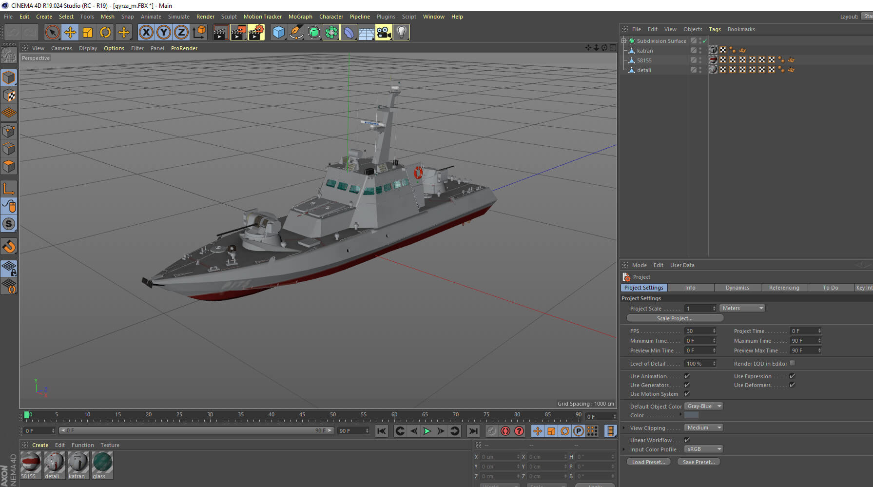 Ukrainian Gyurza-M Class Artillery Boat 58155 3D Model by citizensnip