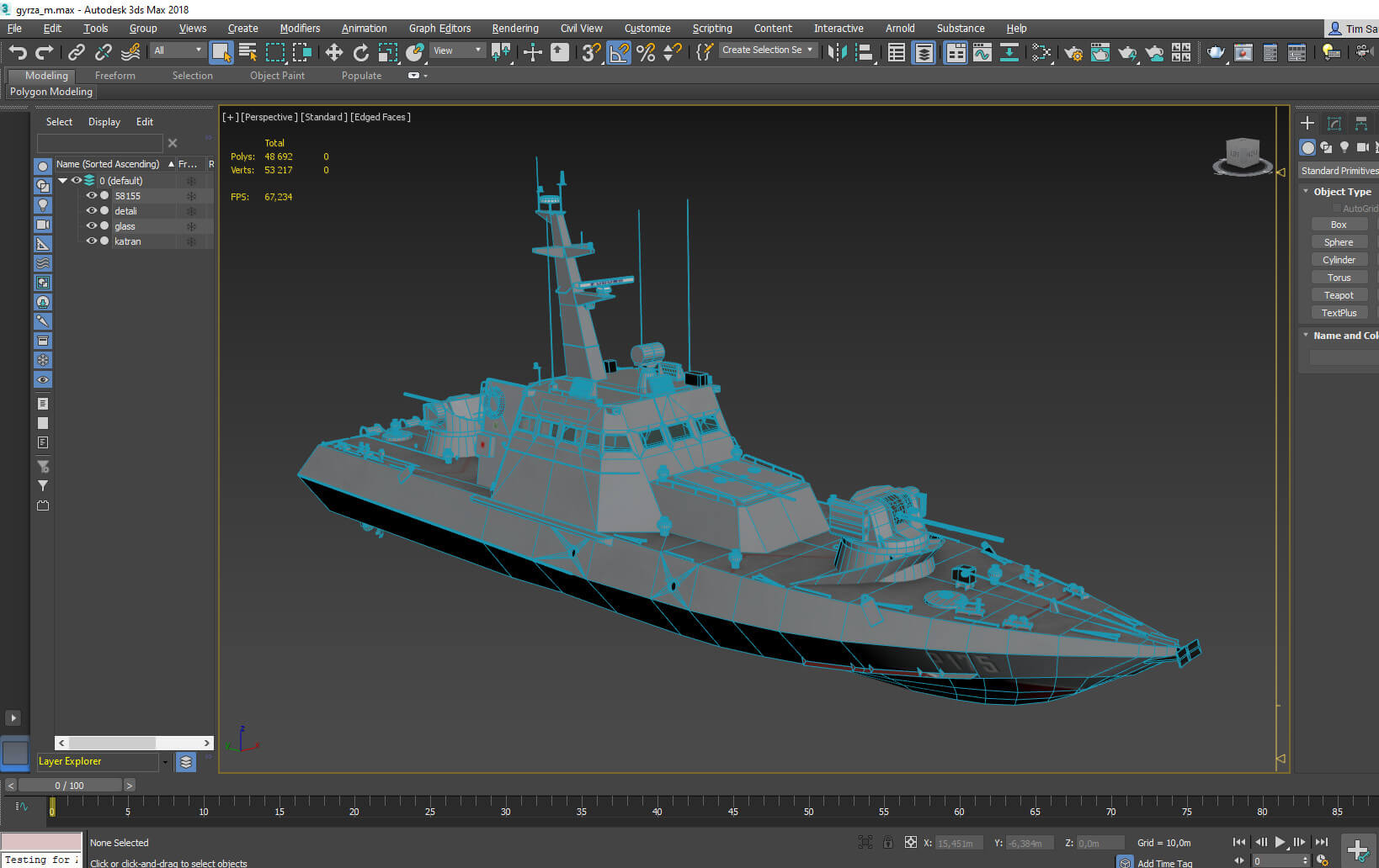 Ukrainian Gyurza-M Class Artillery Boat 58155 3D Model by citizensnip
