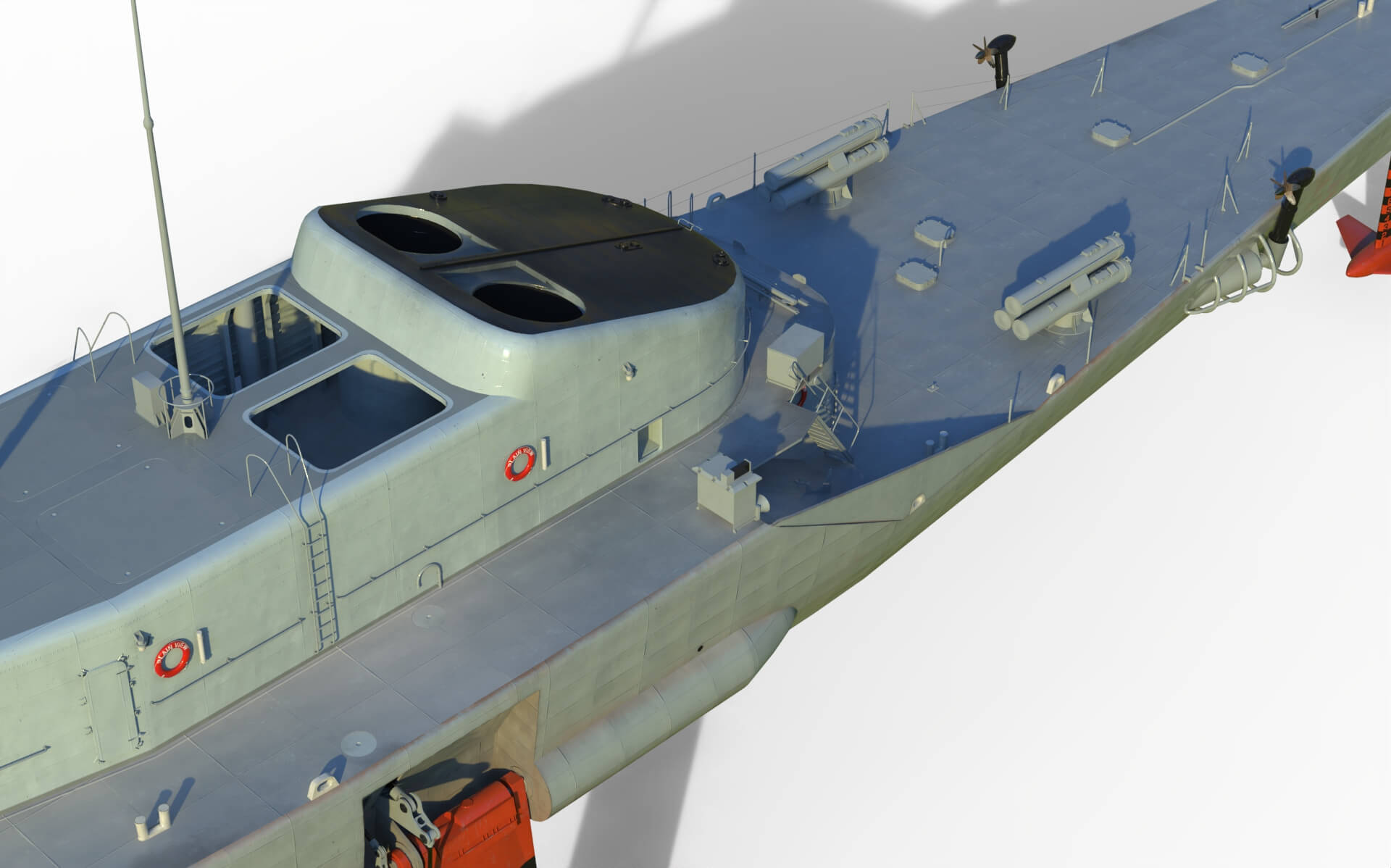 USS Plainview Ageh Hydrofoil Ship - 3D Model by citizensnip