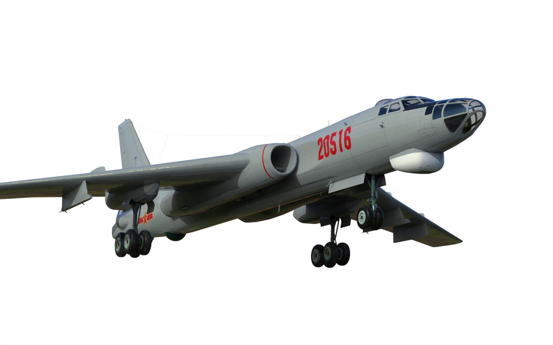 Xian H-6 China Bomber 3D Model by citizensnip