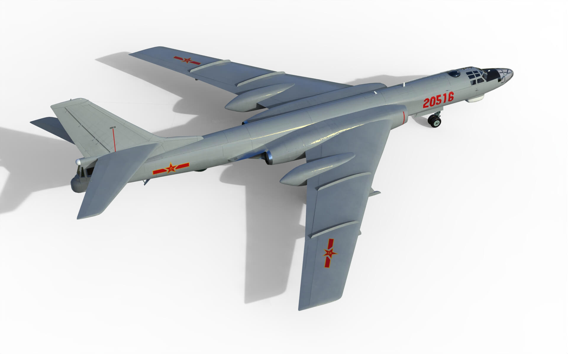 Xian H-6 China Bomber 3D Model by citizensnip