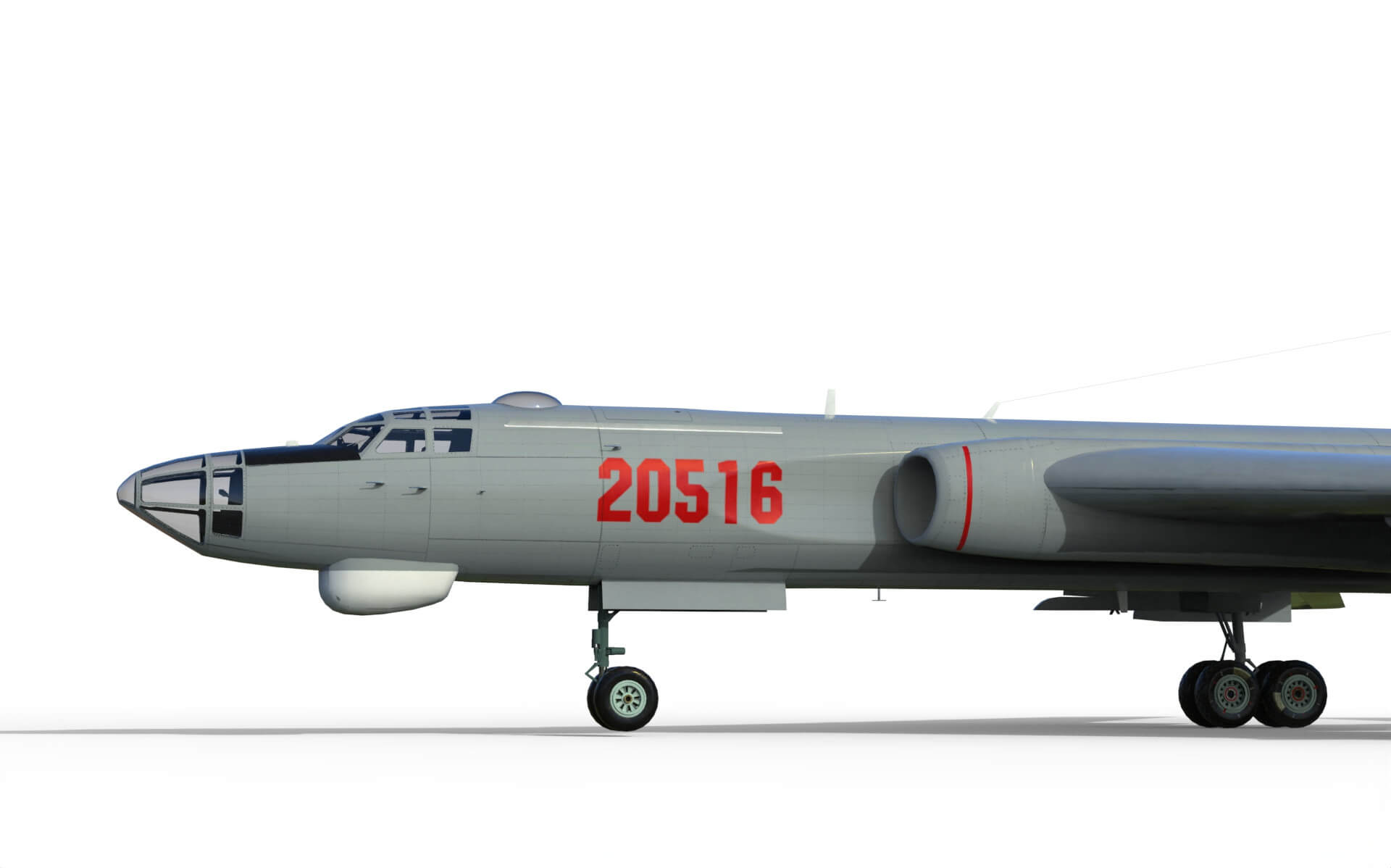 Xian H-6 China Bomber 3D Model by citizensnip