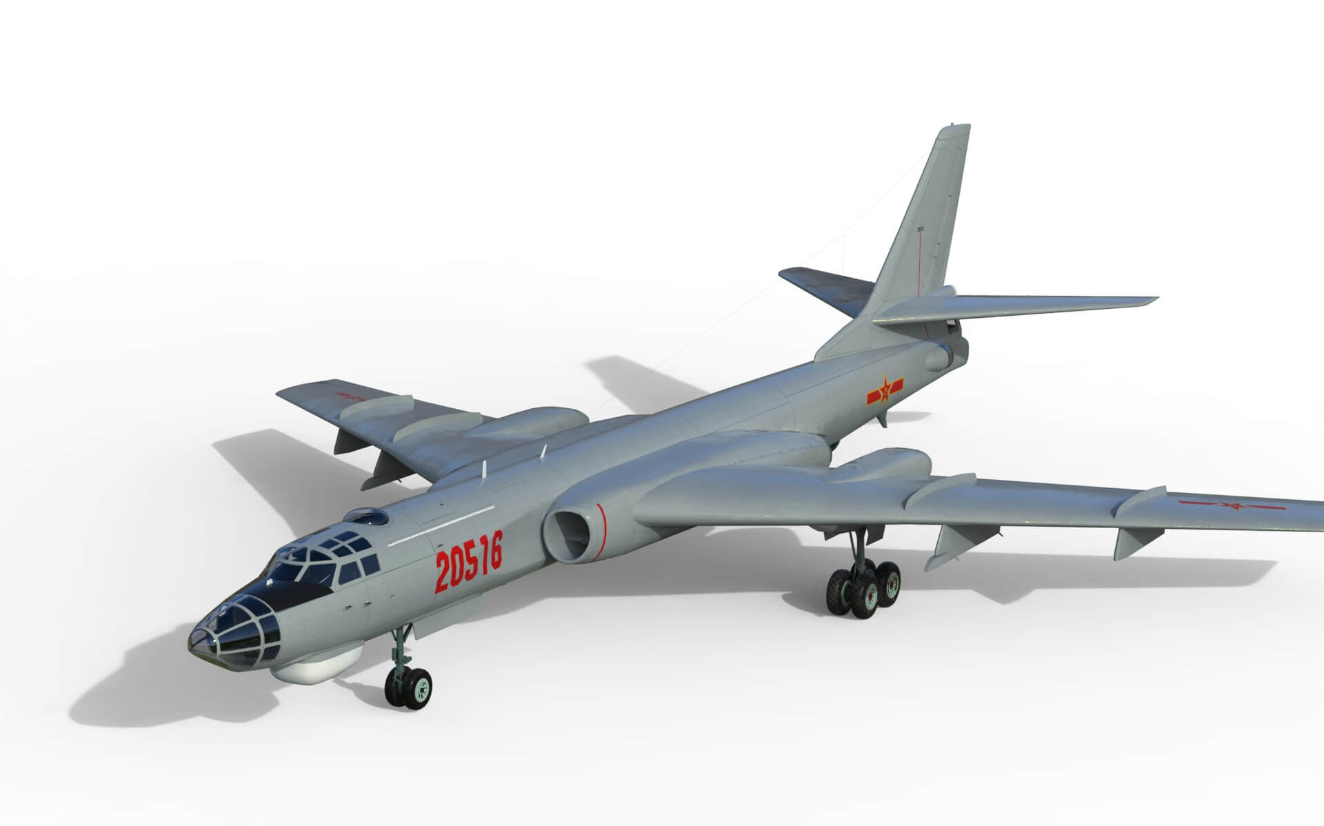 Xian H-6 China Bomber 3D Model by citizensnip