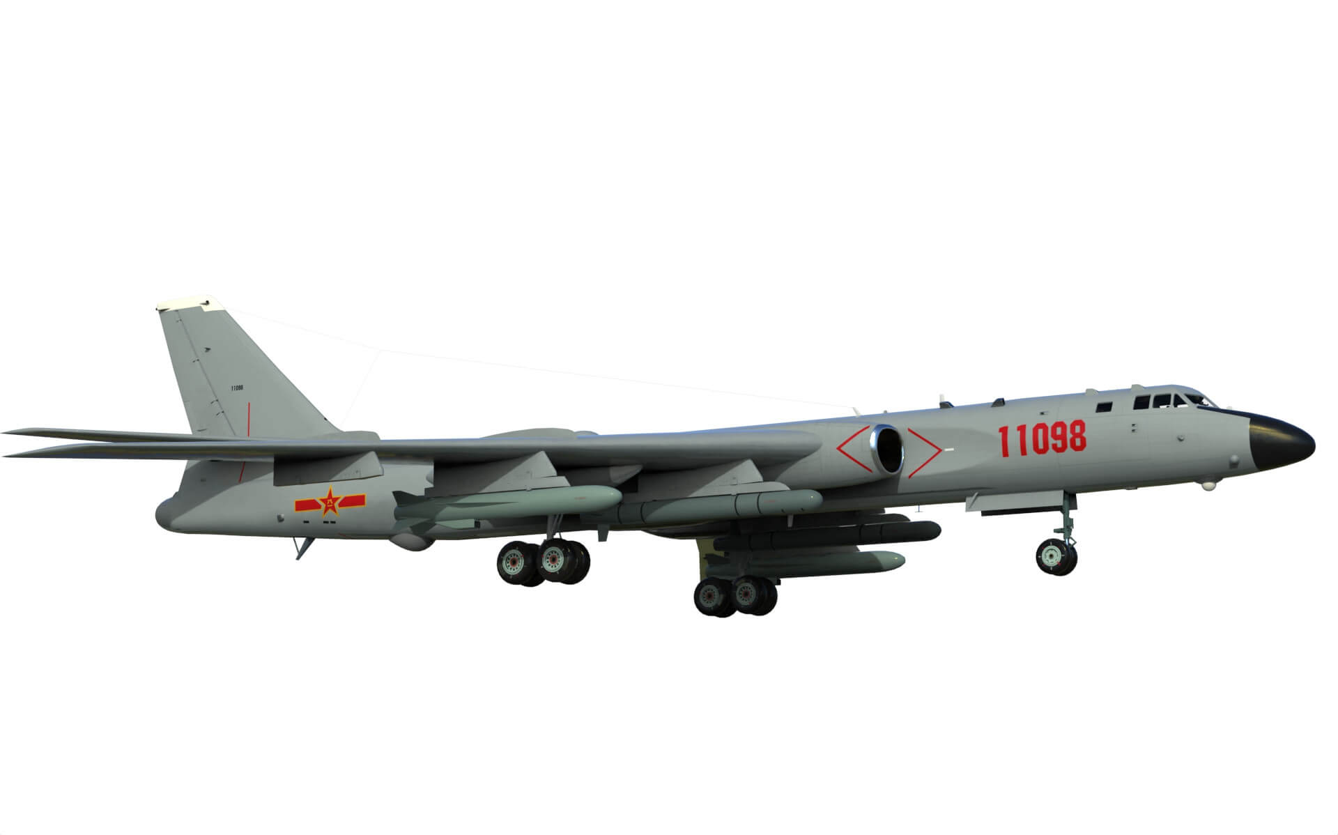 Xian H-6K 3D Model by citizensnip