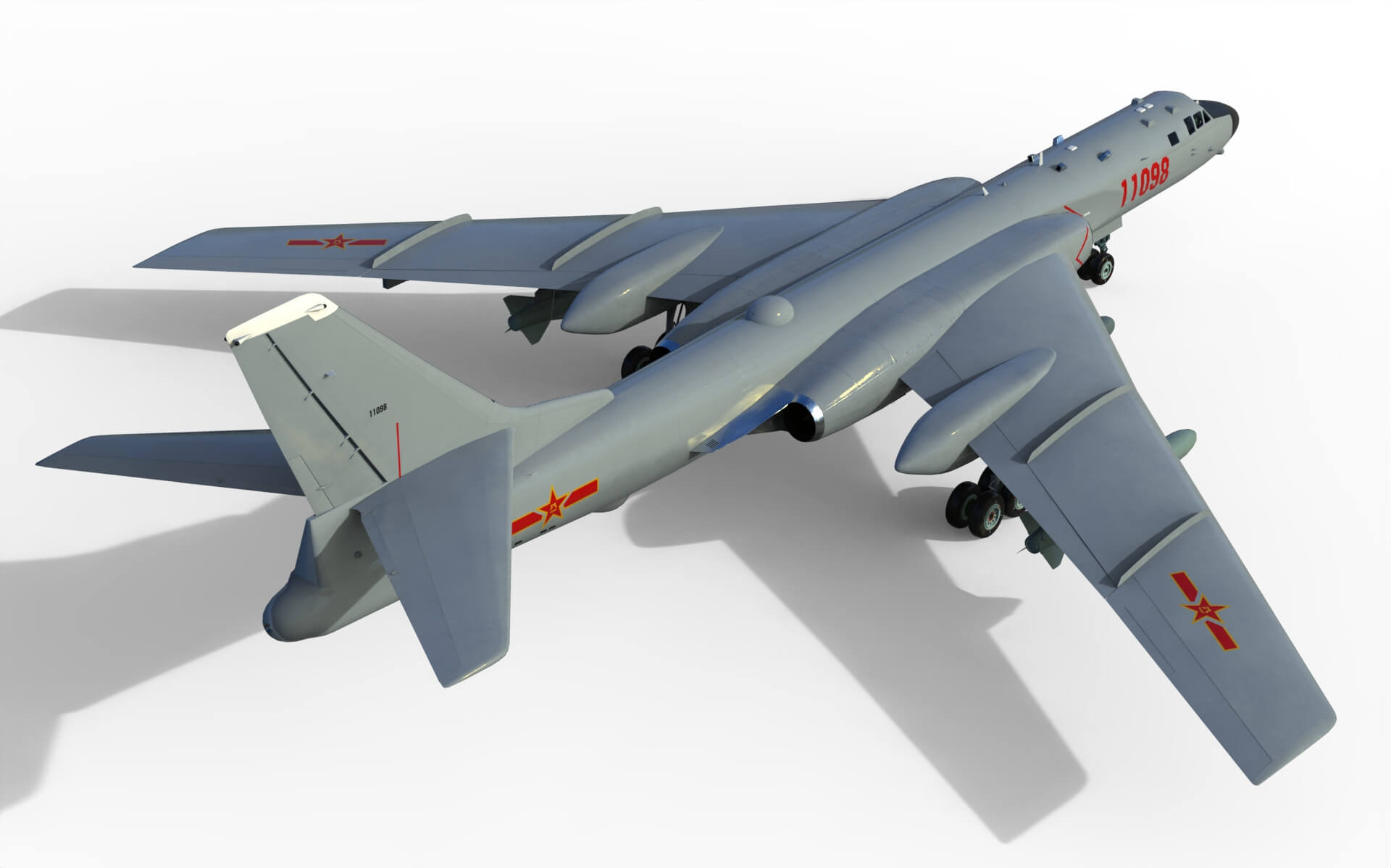 Xian H-6K 3D Model by citizensnip