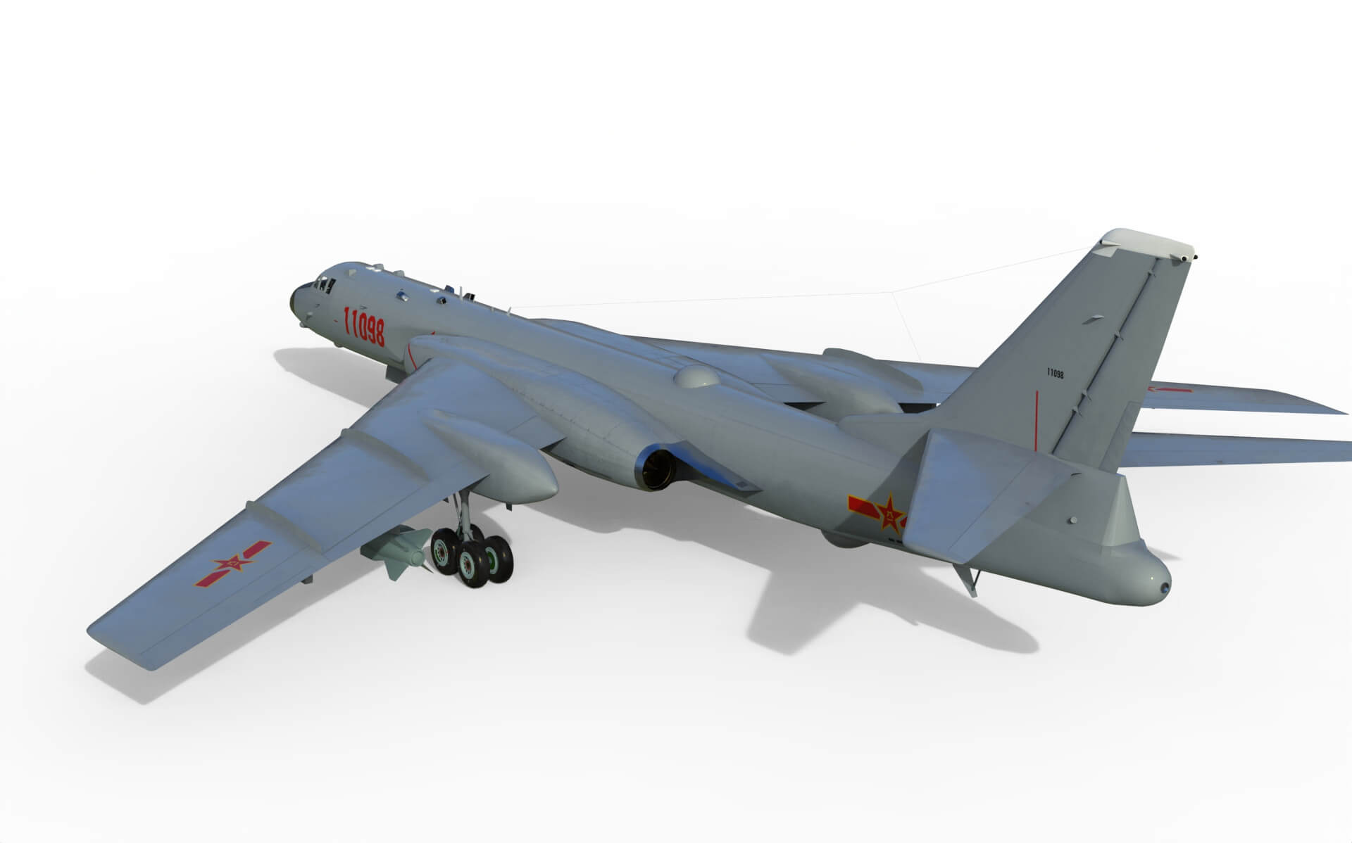 Xian H-6K 3D Model by citizensnip