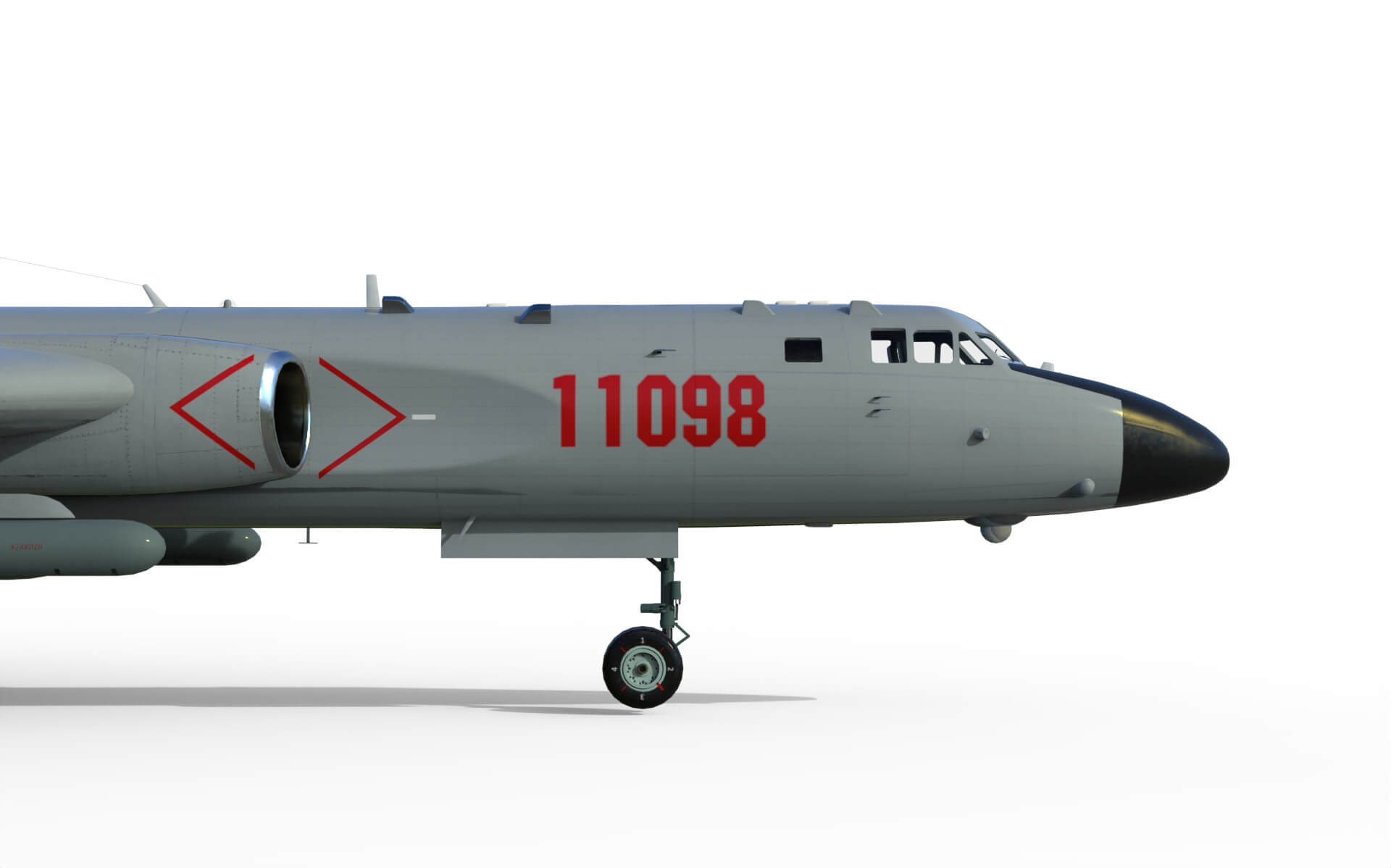 Xian H-6K 3D Model by citizensnip