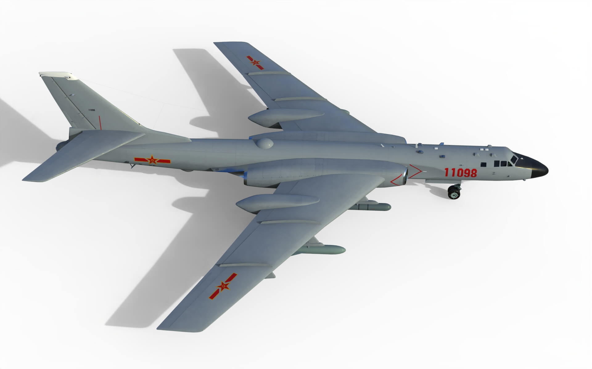 Xian H-6K 3D Model by citizensnip