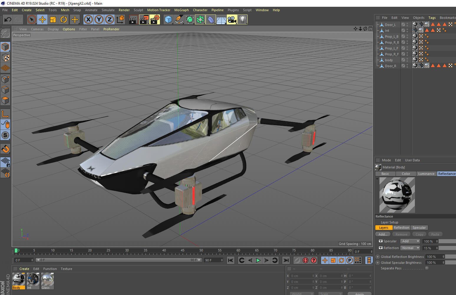 Xpeng X2 Flying Car EVTOL - 3D Model by citizensnip