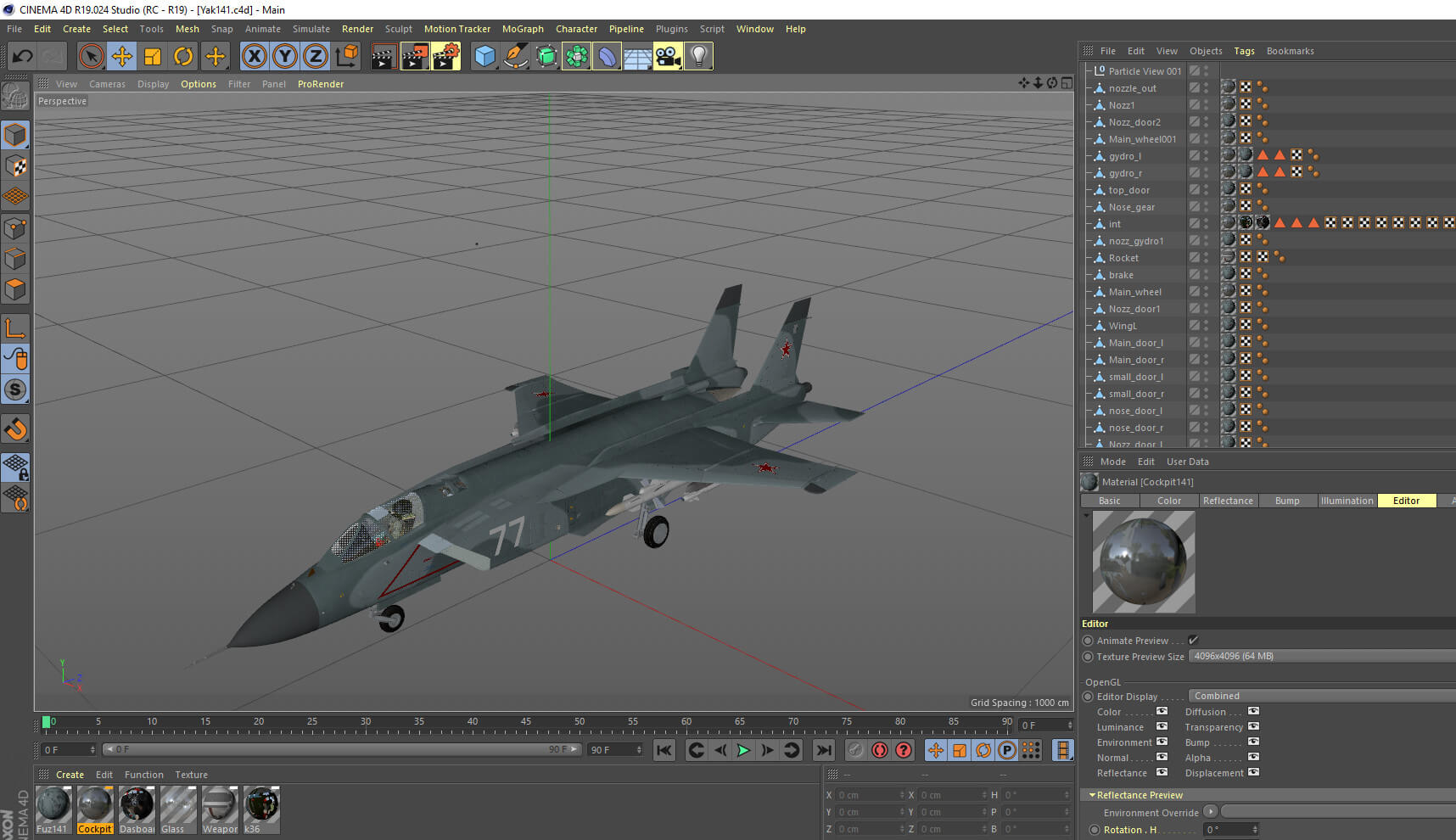Yak-141 VTOL Jet Fighter 3D Model by citizensnip