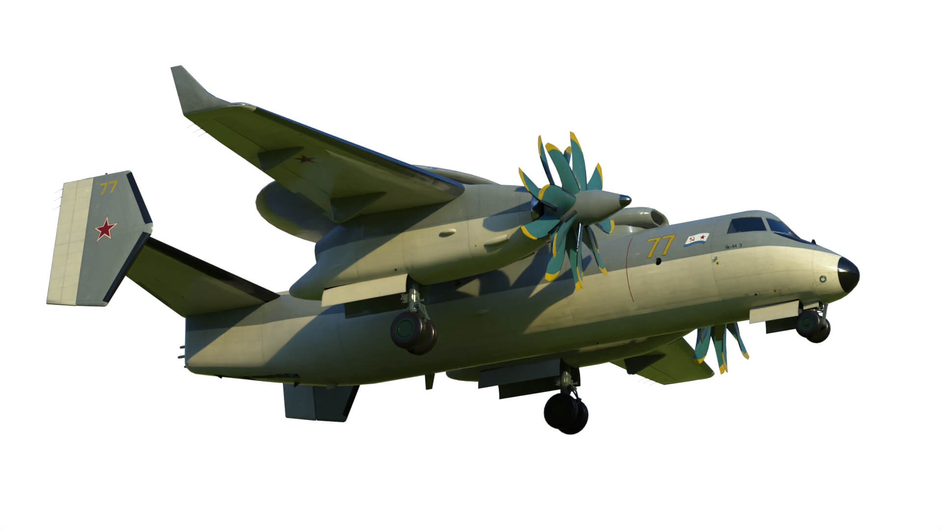YAK-44 AEW Airborne Early Warning 3D Model by citizensnip