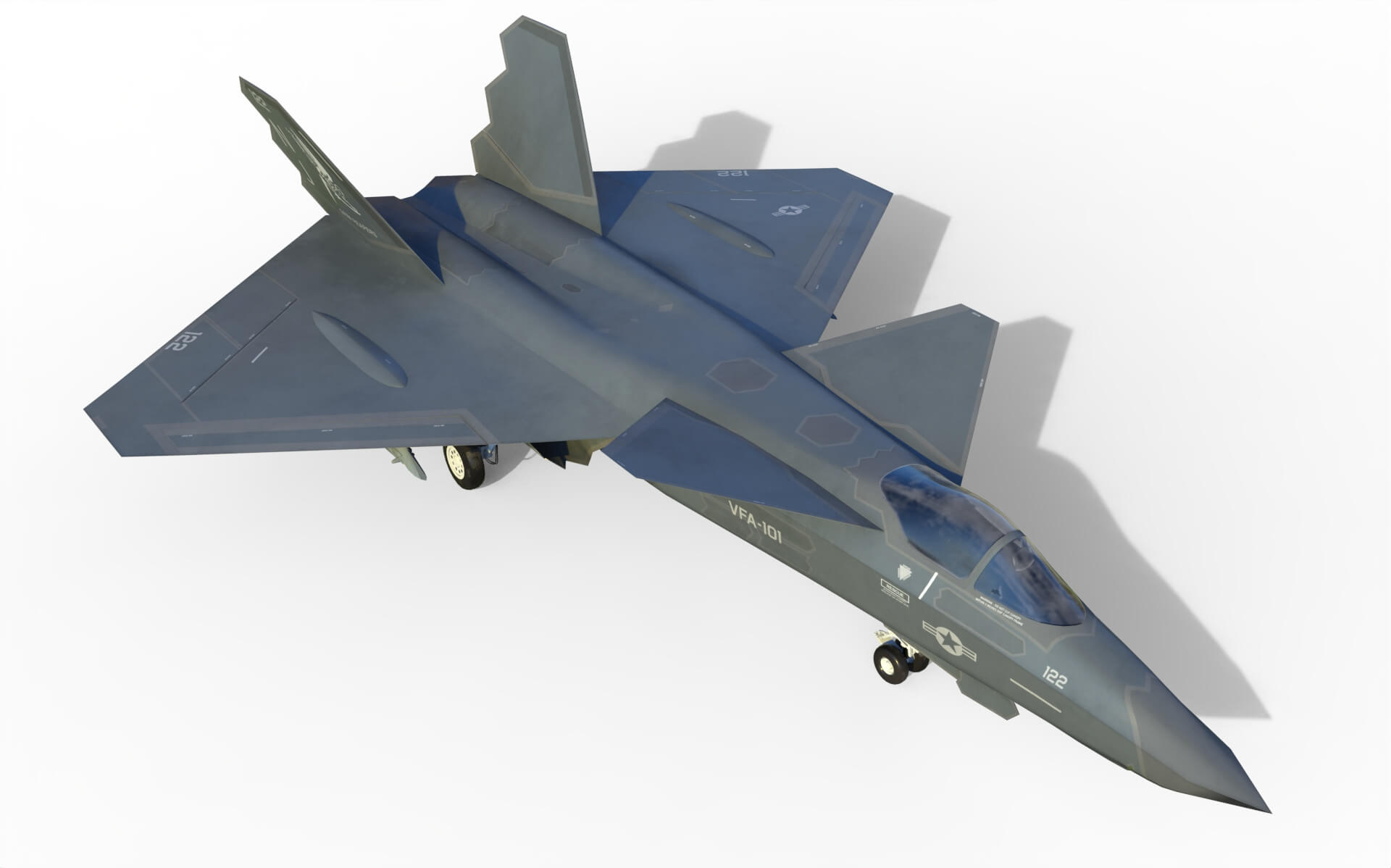 YF-23 Naval NATF-23 3D Model by citizensnip