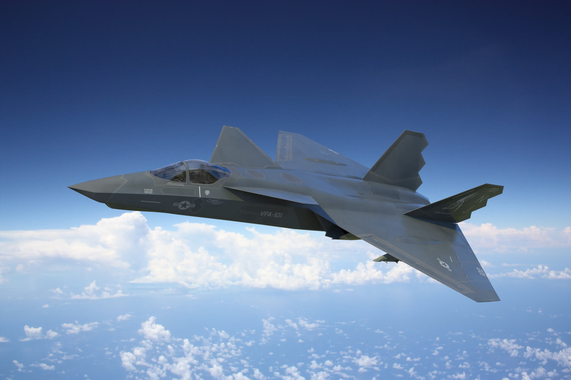 YF-23 Naval NATF-23 3D Model by citizensnip