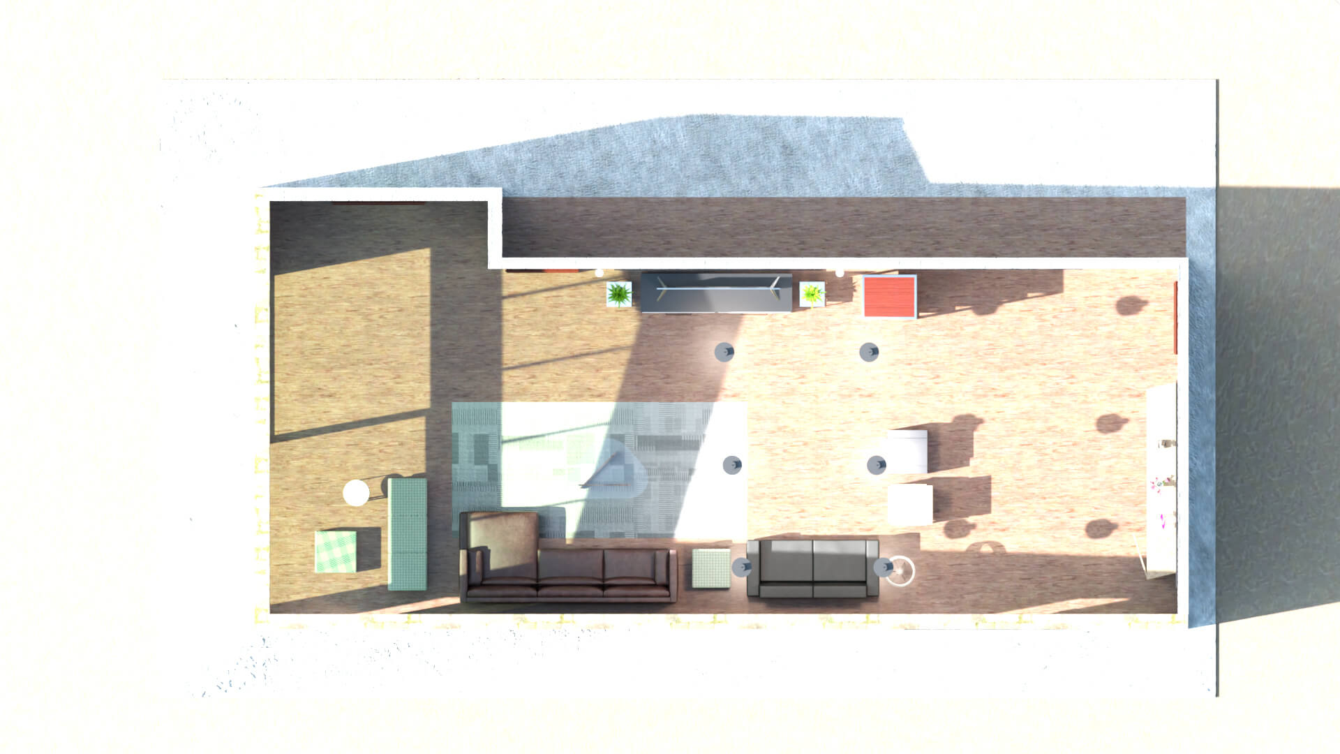 Energy Efficient Living Room - Daz Content by clacydarch