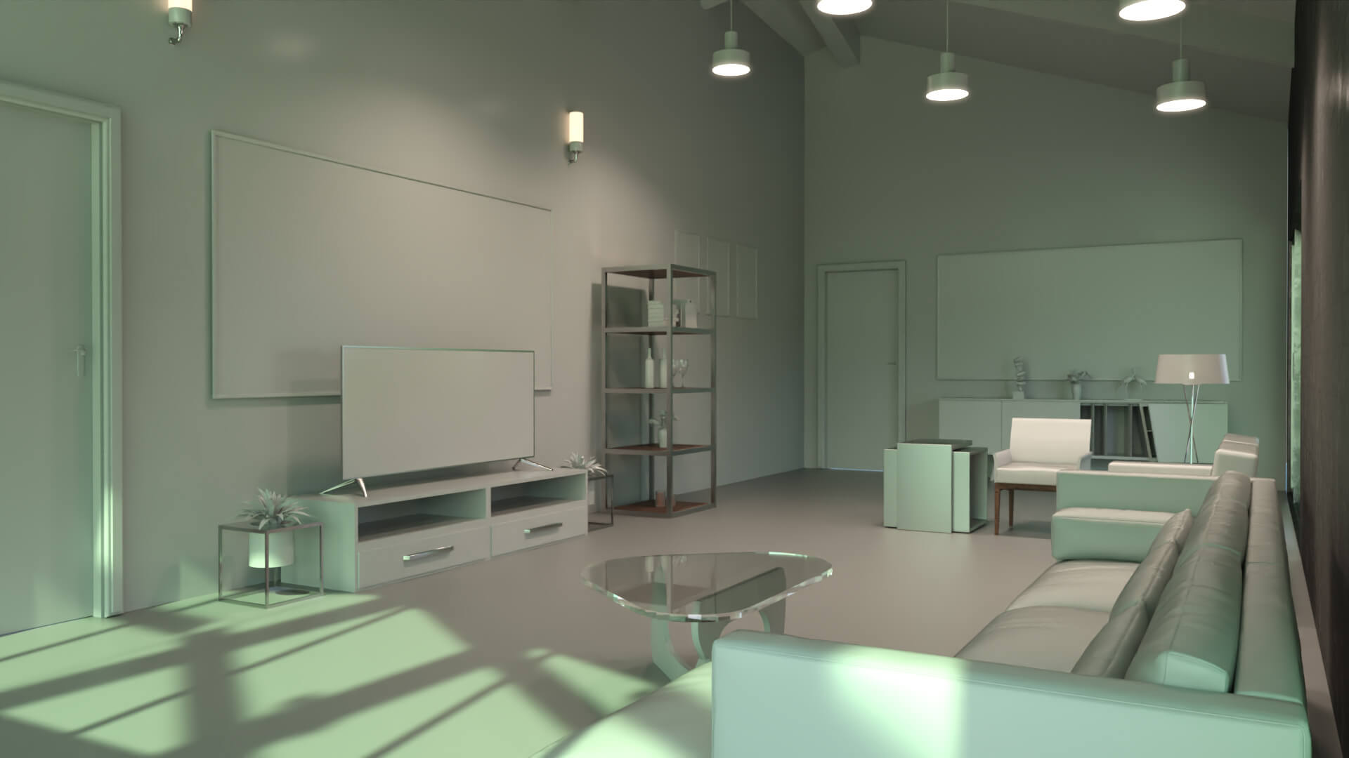 Energy Efficient Living Room - Daz Content by clacydarch