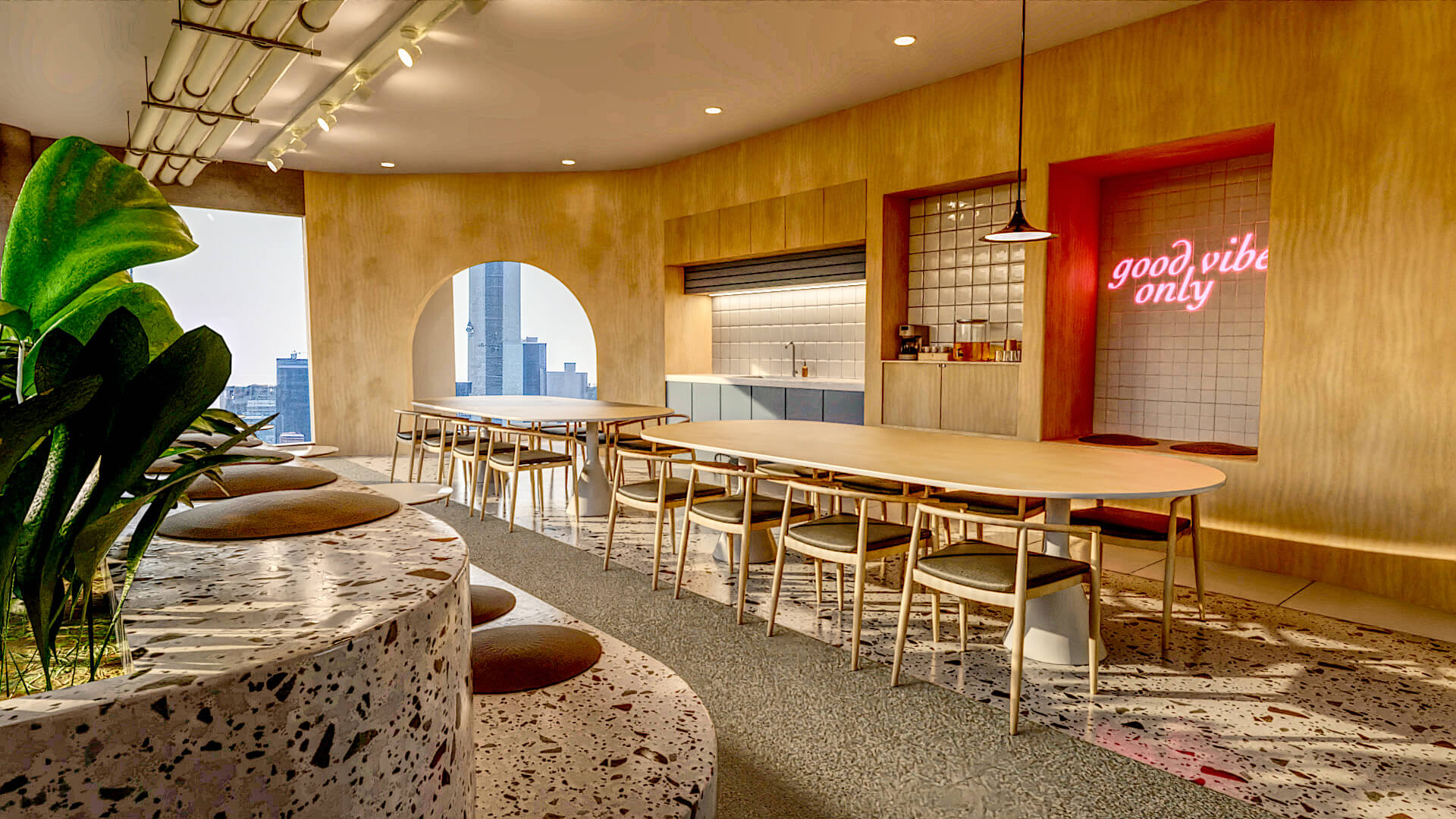 A Coworking Space 3D Render, Digital Art by clacydarch