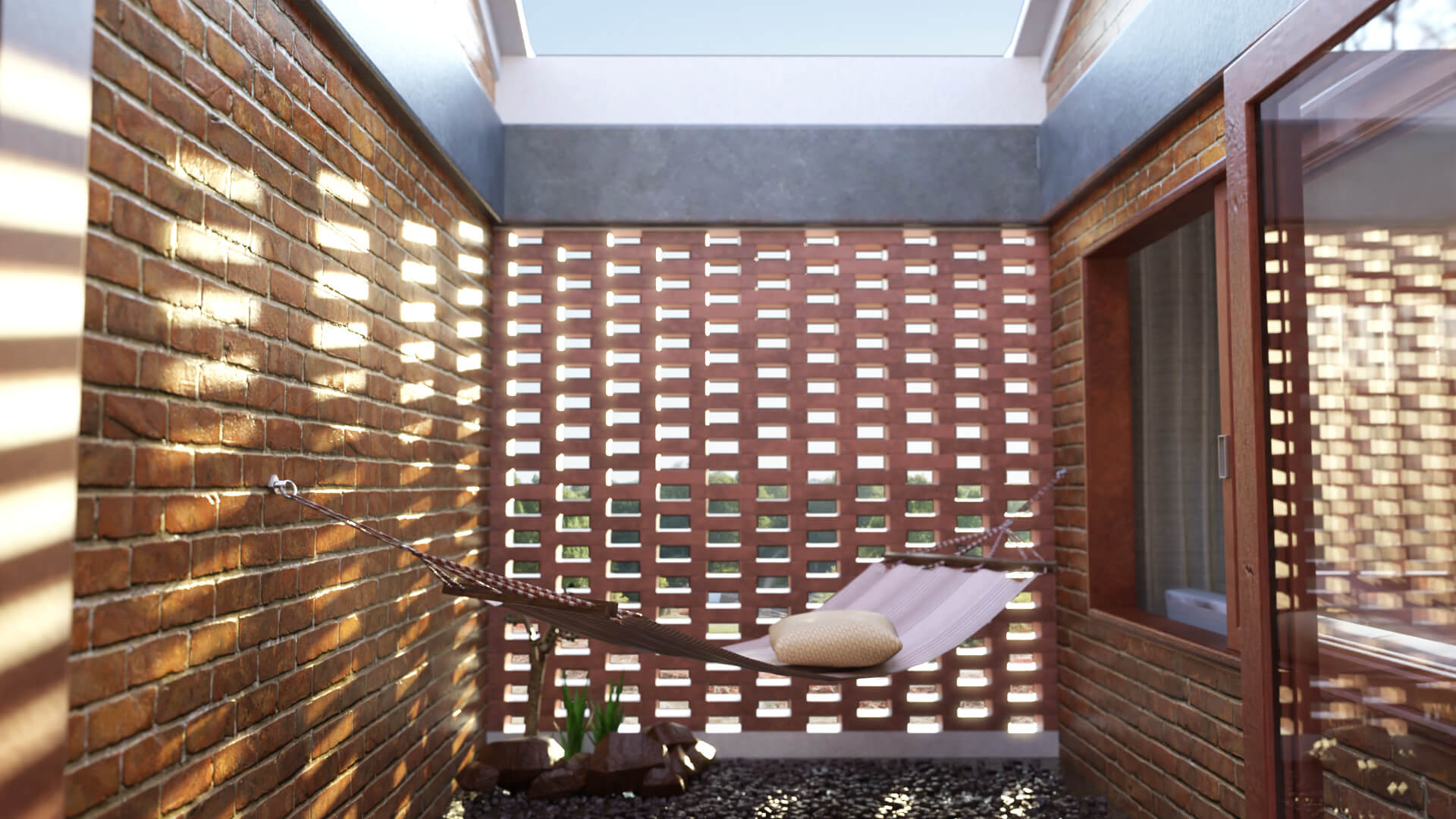 Brickwork House 3D Render, Digital Art by clacydarch