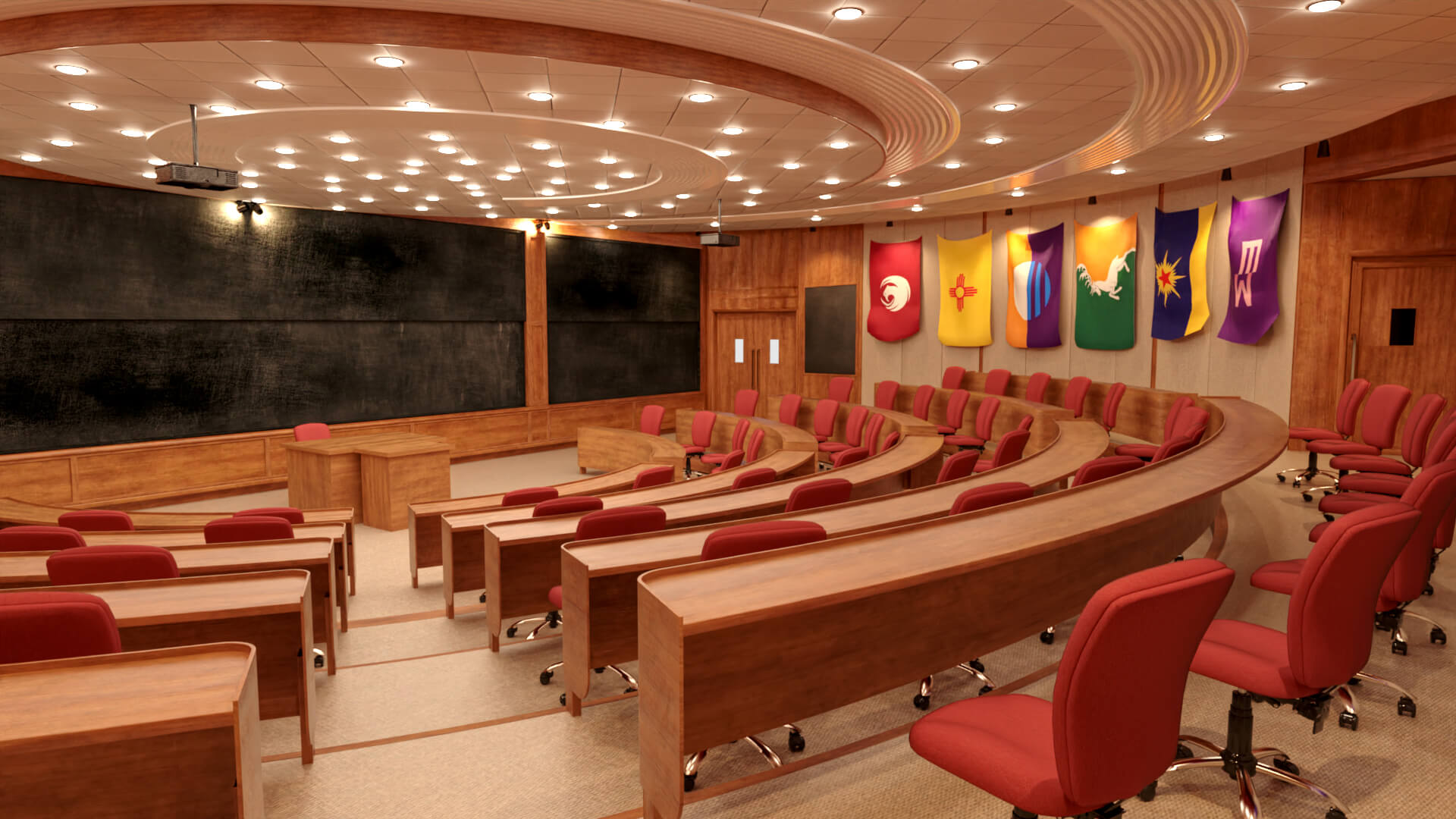 Business School Classroom 3D Render, Digital Art by clacydarch