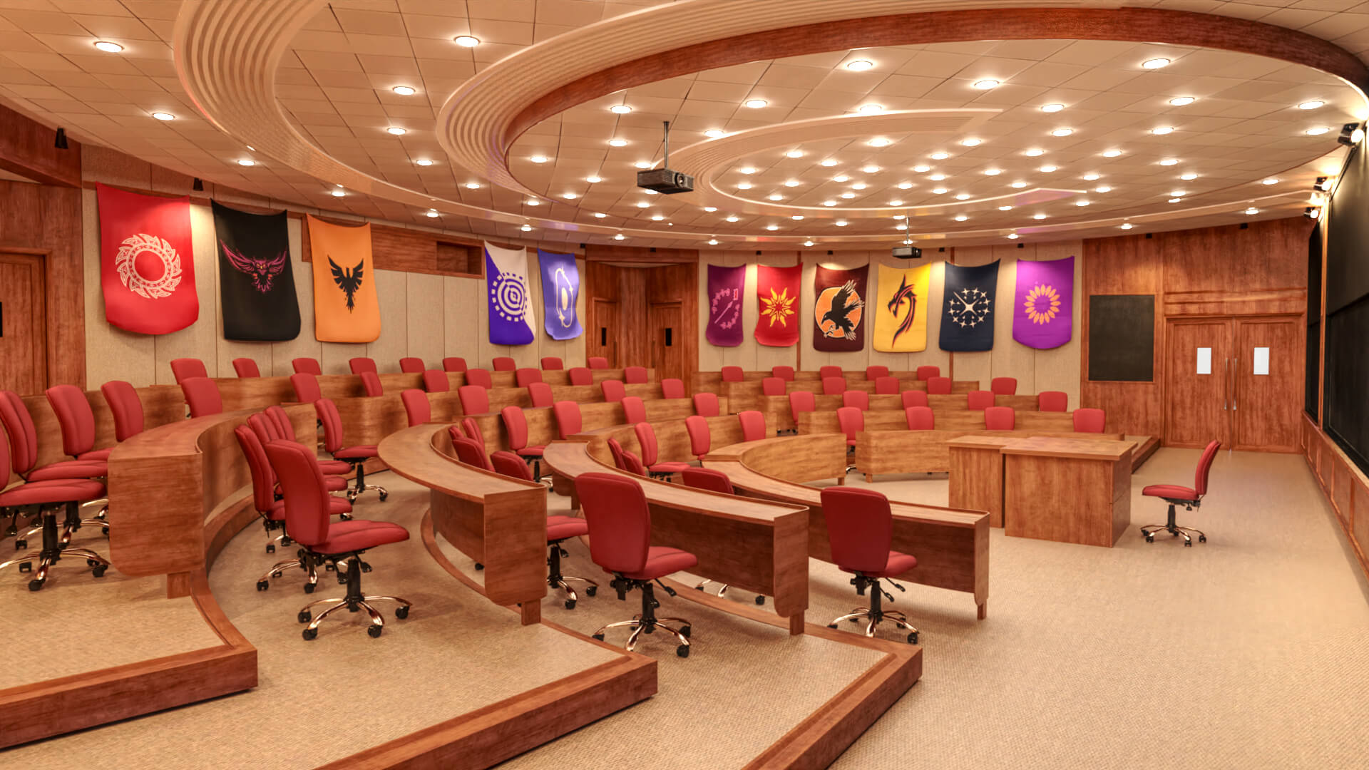 Business School Classroom 3D Render, Digital Art by clacydarch